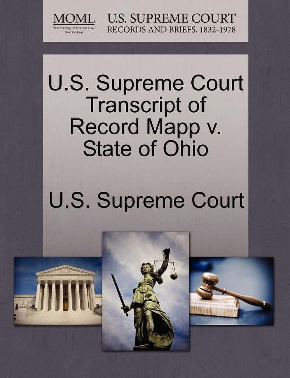 U.S. Supreme Court Transcript of Record Mapp V. State of Ohio ...