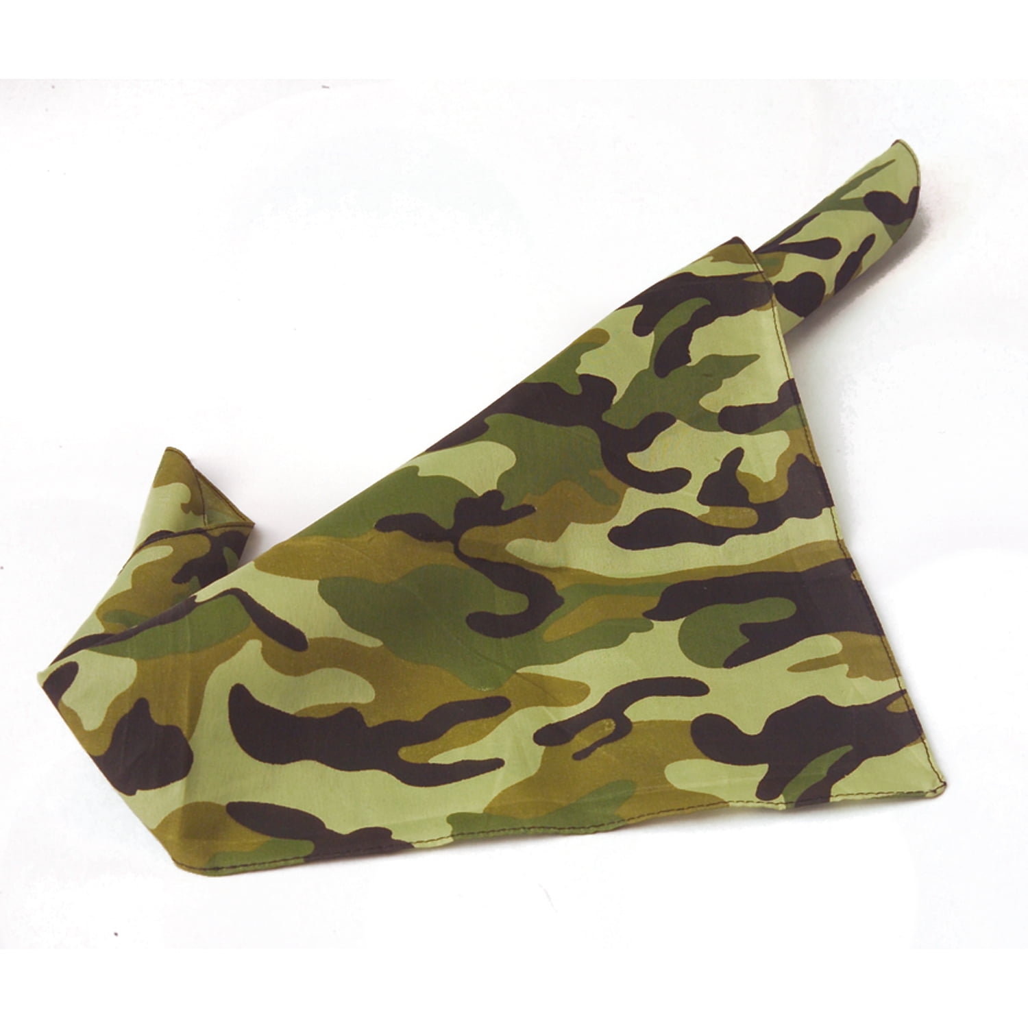 12 Pack Camouflage Print Accessories 20"x20" Plastic Bandana, Green ...