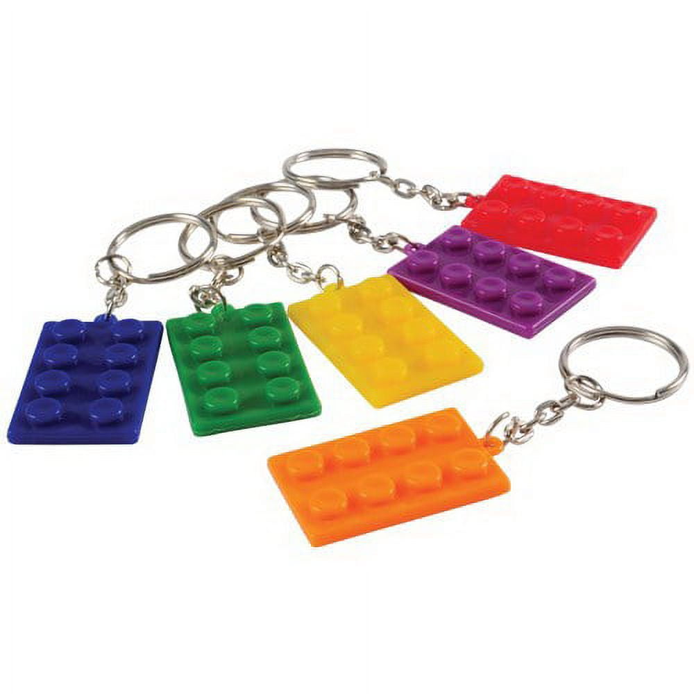 U. S. Toy Block Mania Rectangle 2" Blocks Party Favor Keychains, 12 CT ...