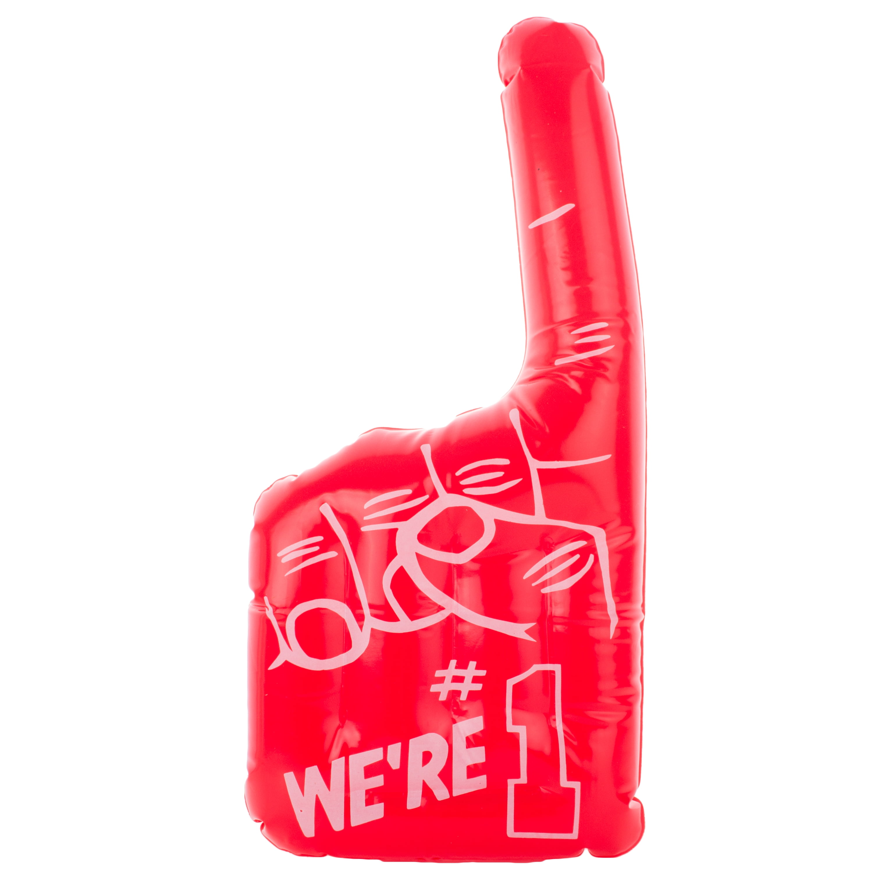 U. S. Toy Game Day Number One Champion Hand 16" Inflatable Toy, Red, 12 ...