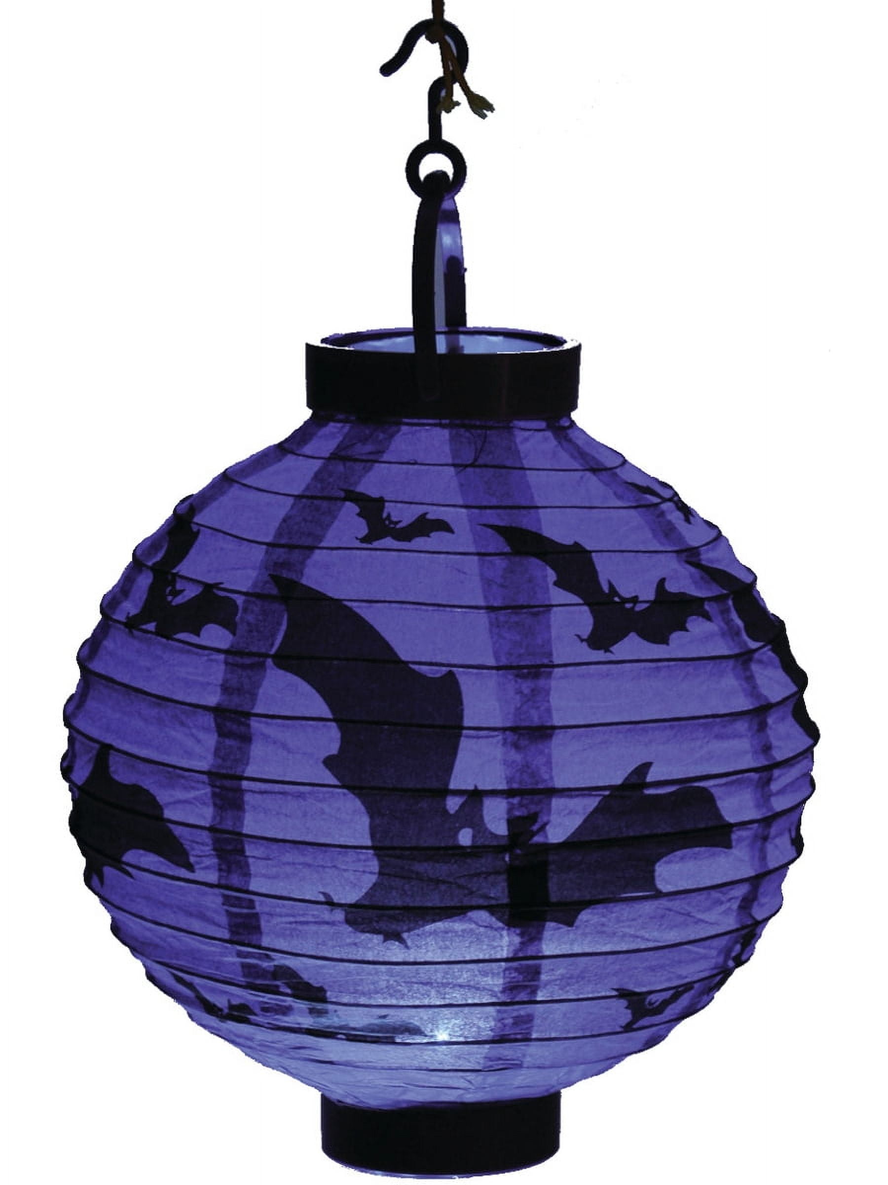 U. S. Toy Light Up Bat Paper Lantern Halloween 8" Hanging Decoration ...