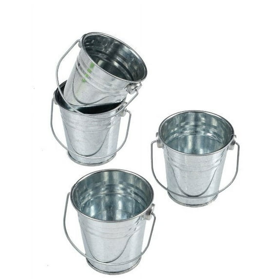 U. S. Toy Mini Galvanized Metal Buckets Summer 2.5" Party Favor, 12 CT ...
