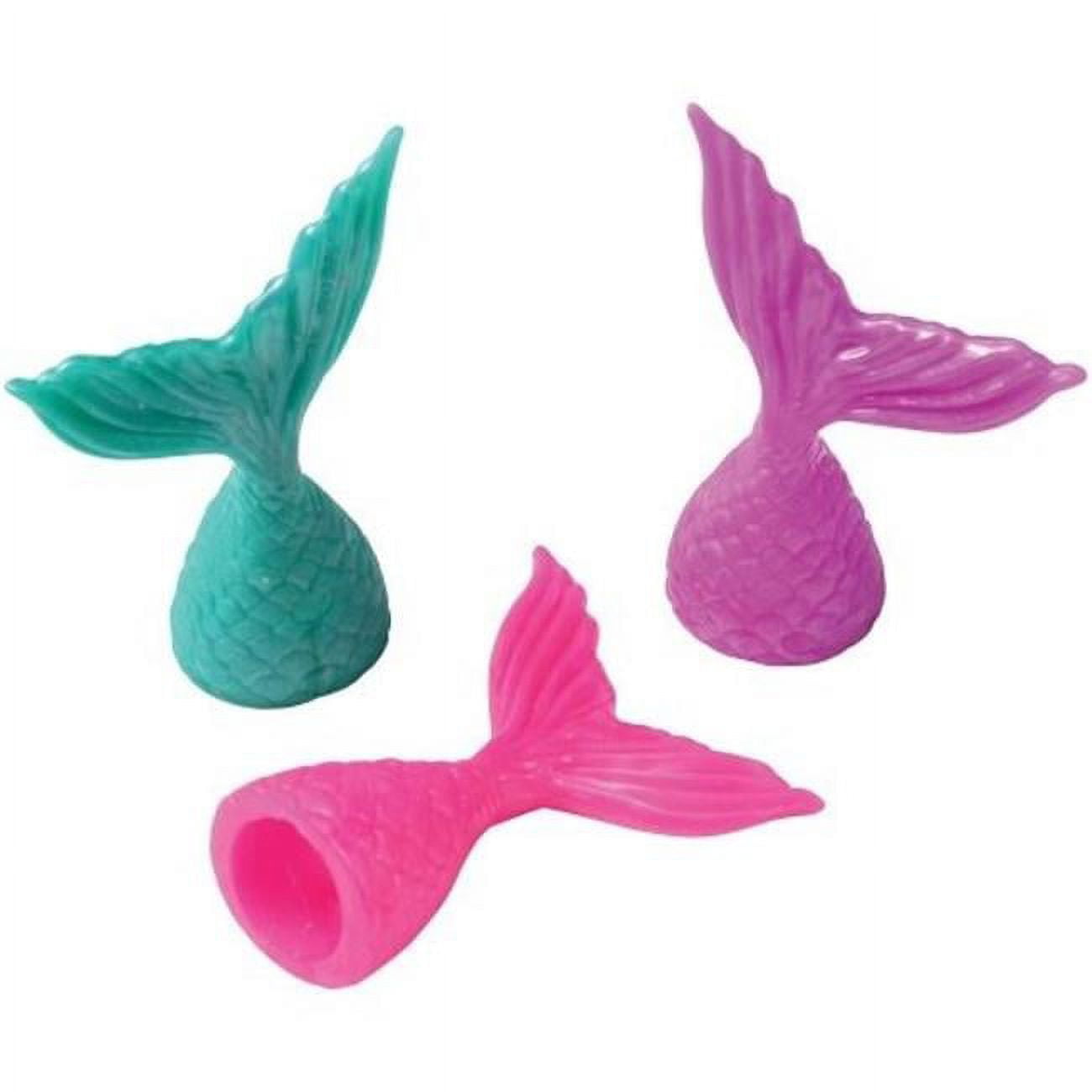 U. S. Toy Rubber Solid Mermaid Tail 3" Finger Puppets, 6 CT, Pink Blue ...