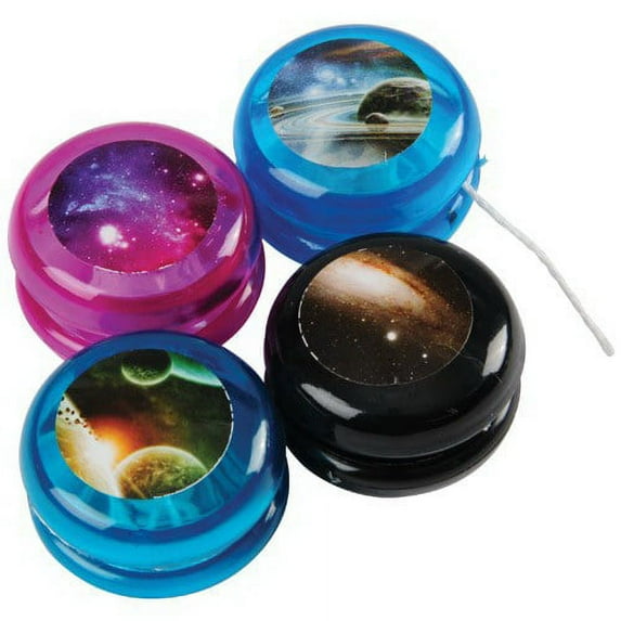Space Galaxy Universe Mini Yo-Yos Toys Game 1" Plastic Party Favors, 12 CT - Walmart.com