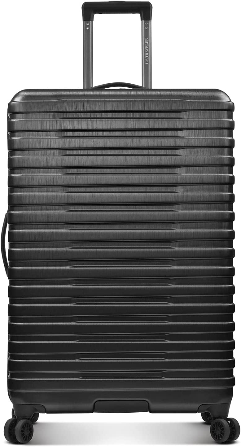 U.S. Traveler Boren Polycarbonate Hardside Rugged Travel Suitcase ...