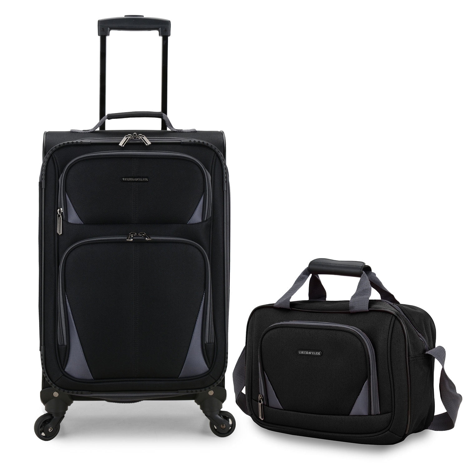 U.S. Traveler Forza 2-Piece Expandable Softside Carry-On Luggage Set ...