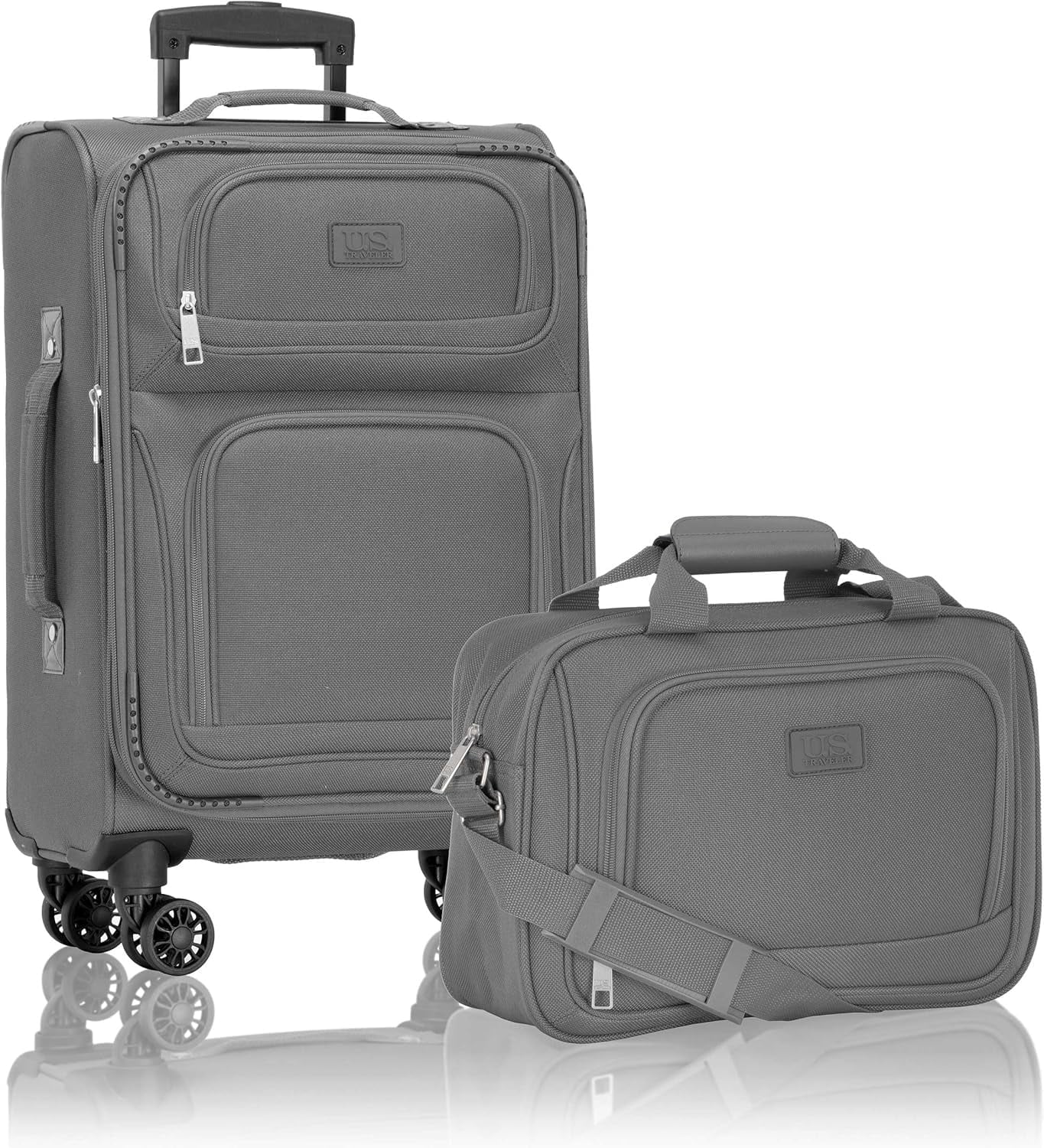 U.S. Traveler Rio 2-Piece Expandable Softside Carry-on Luggage Set ...