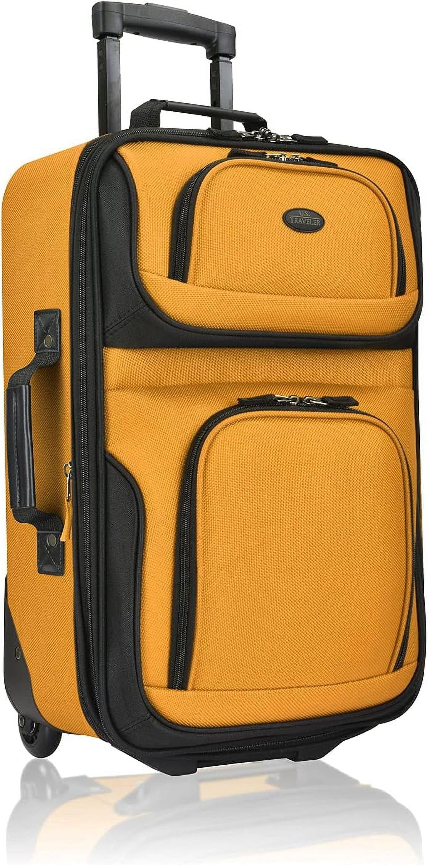 U.S. Traveler Rio Rugged Fabric Expandable Carry-on Luggage, 2 Wheel ...