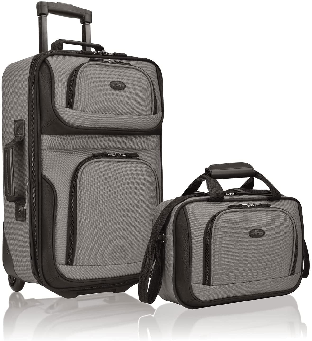 U.S. Traveler Rio Lightweight 2-Piece Carry-on Luggage Set, Expandable ...