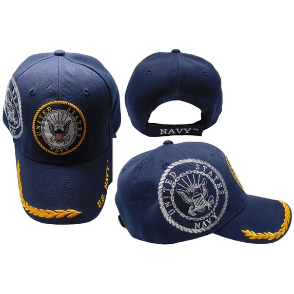 U.S. US United States Navy Letter Navy Blue Adjustable Embroidered Hat ...