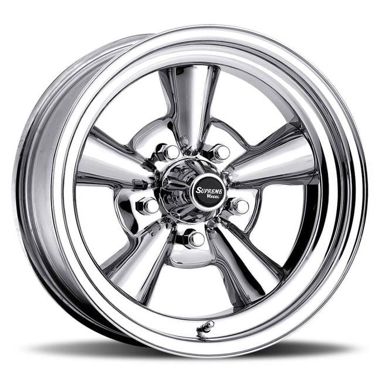 U.S. WHEEL USW-485609 15 x 6 in. 5 x 4.5 in. Supreme Wheel, Chrome ...