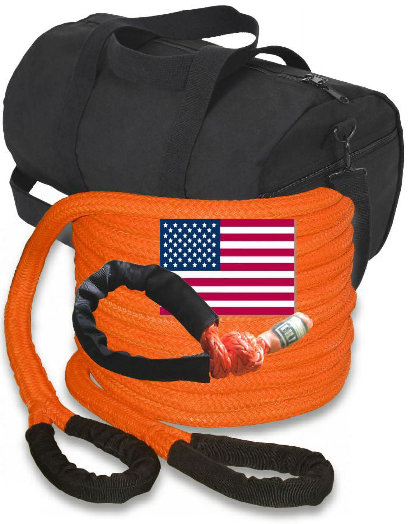 U.S. made 1 inch X 30 ft "Safety Orange" Safe-T-Line® Kinetic Snatch ...