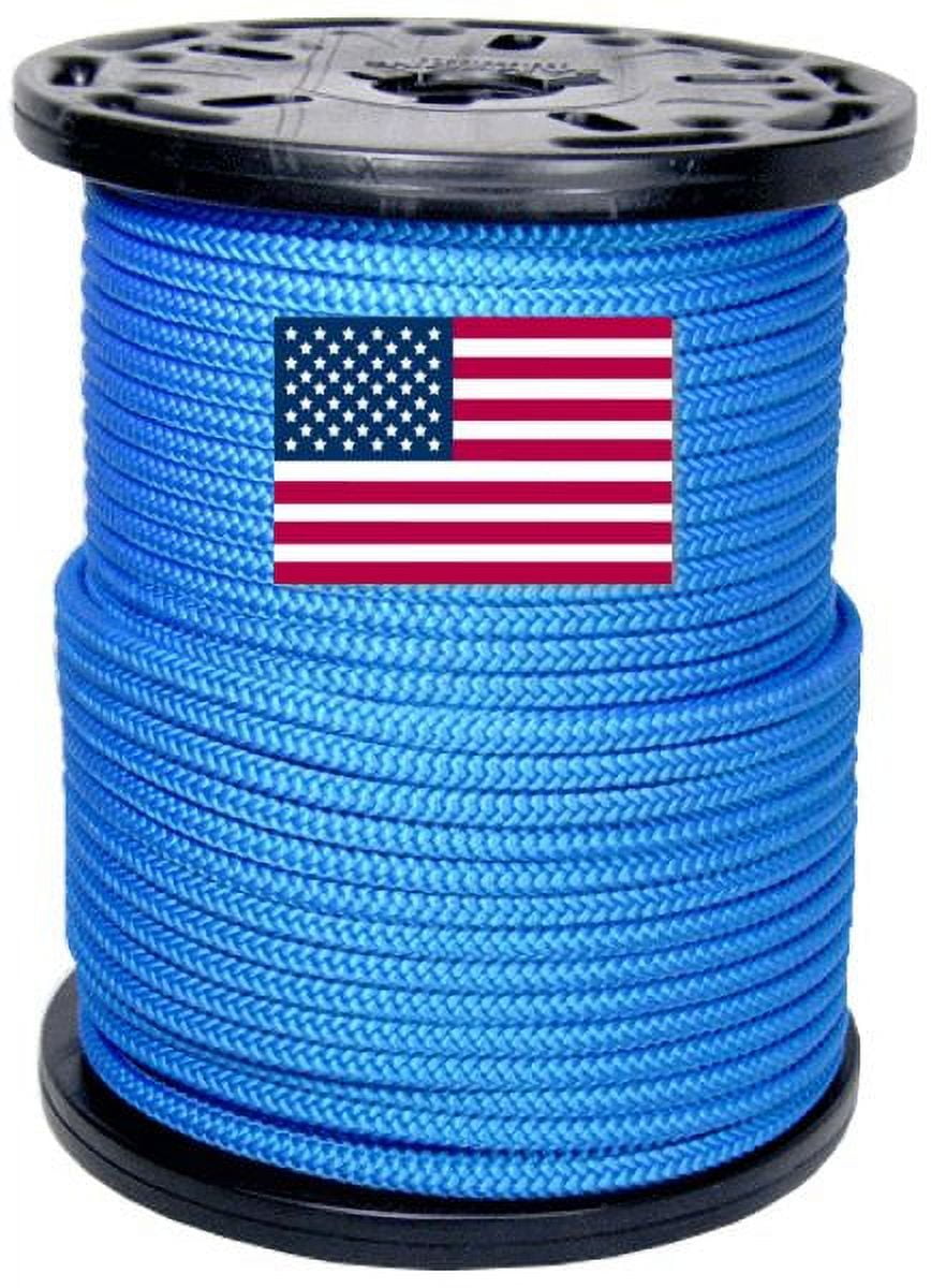 U.S. made 3/8" AMSTEEL BLUE Winchrope BY-THE-FOOT - 50 ft. (Splice your ...