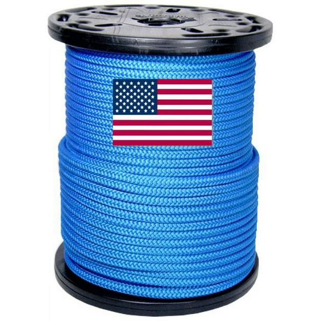 U.S. made 7/16" AMSTEEL BLUE Winchrope BY-THE-FOOT - 50 ft. (Splice ...