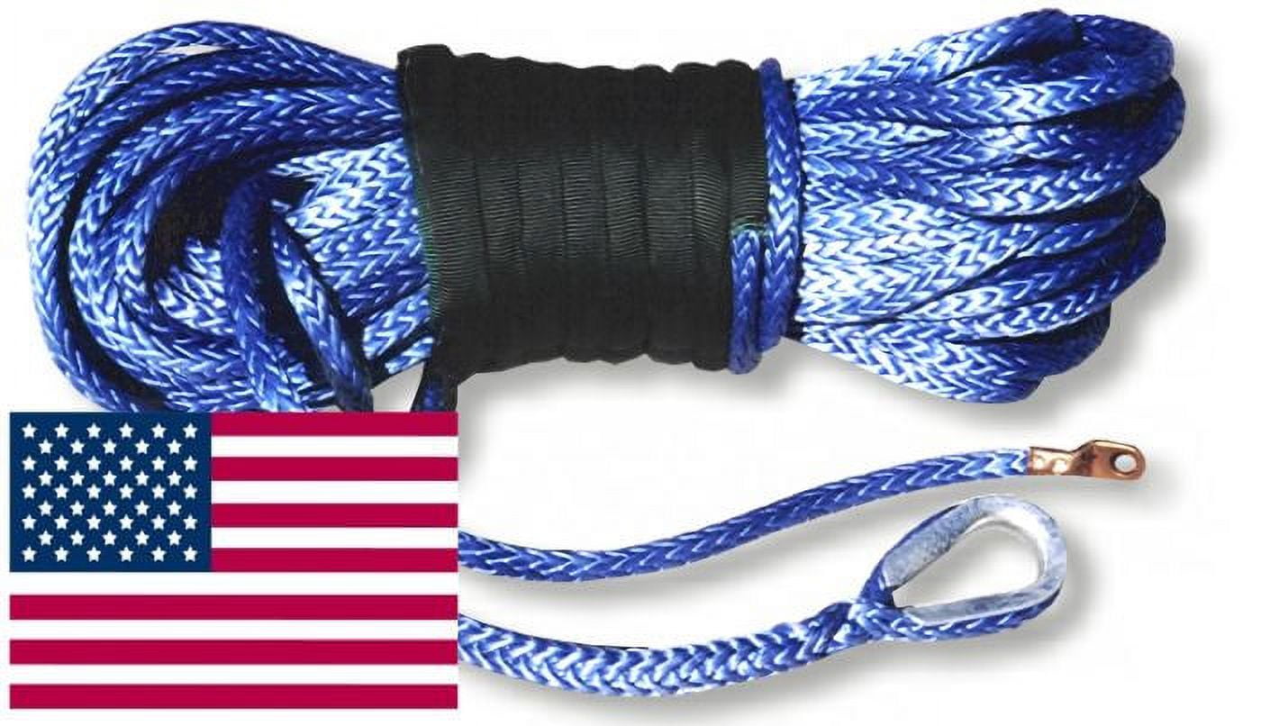 U.S. made AMSTEEL BLUE WINCH ROPE 3/8 inch x 50 ft - The Rockcrawlers ...