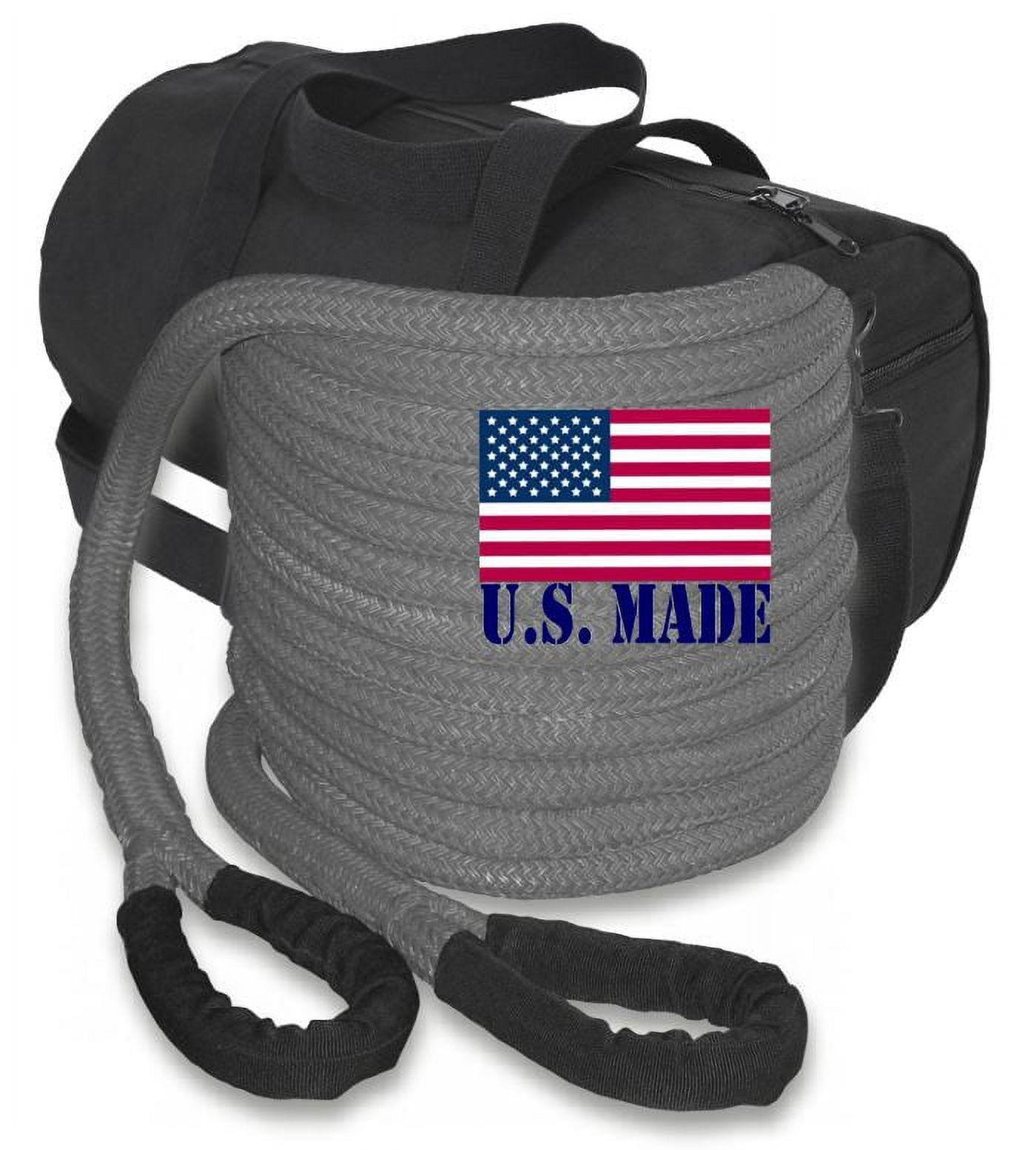 U.S. made "GUNMETAL GRAY" PolyGuard Coated Kinetic Recovery Snatch ROPE ...