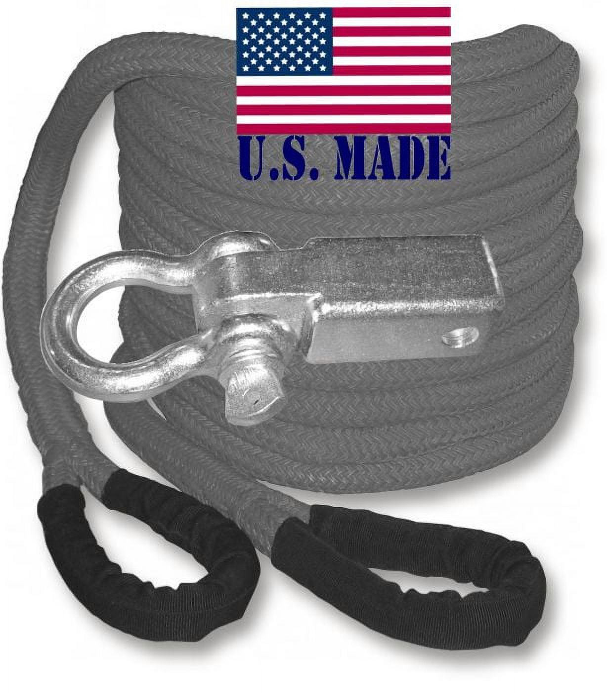 U.S. made "GUNMETAL GRAY" PolyGuard Coated Kinetic Recovery Snatch ROPE ...