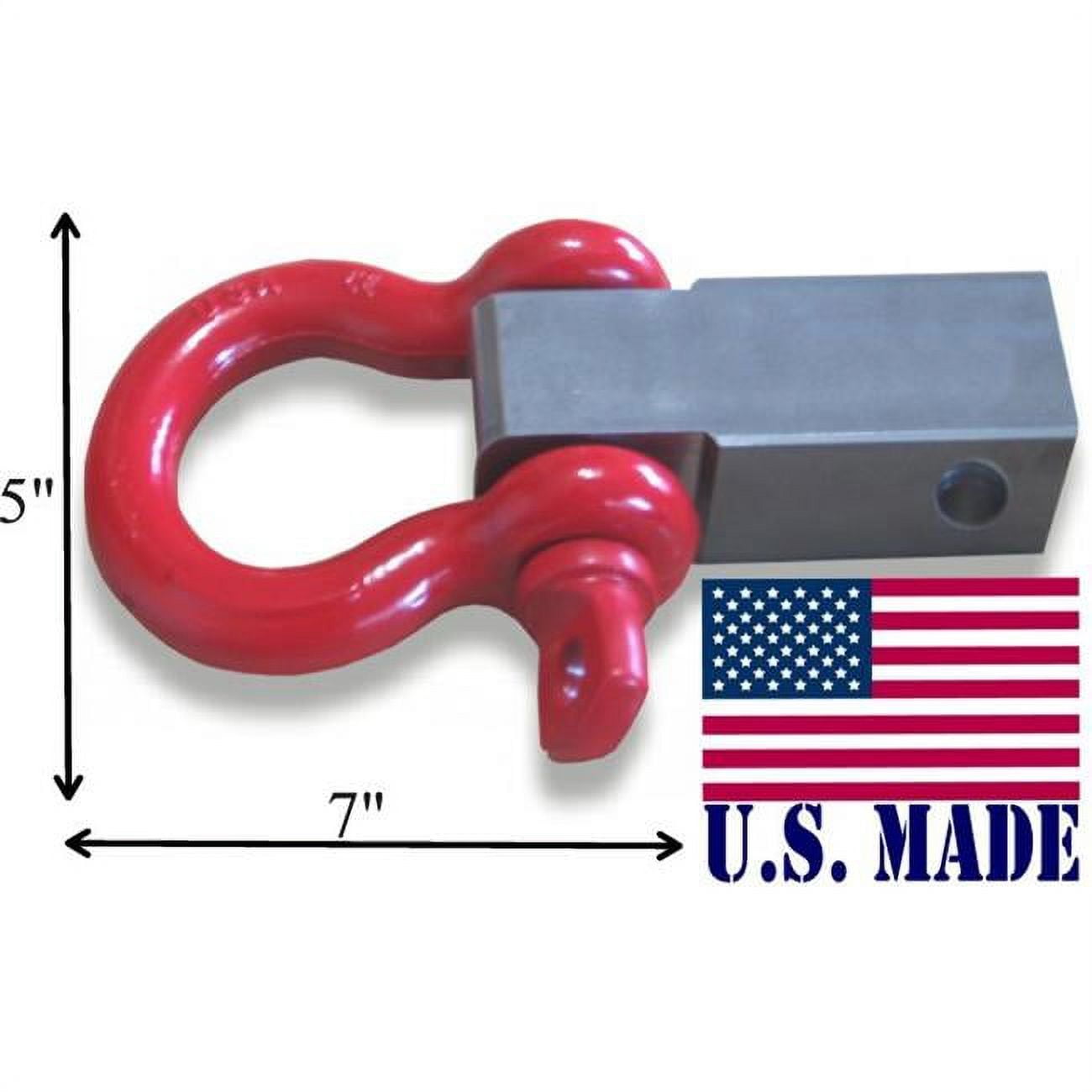(U.S. made) It's Big! MEGA SHACKLE BRACKET (steel) with 1 inch MEGA D ...