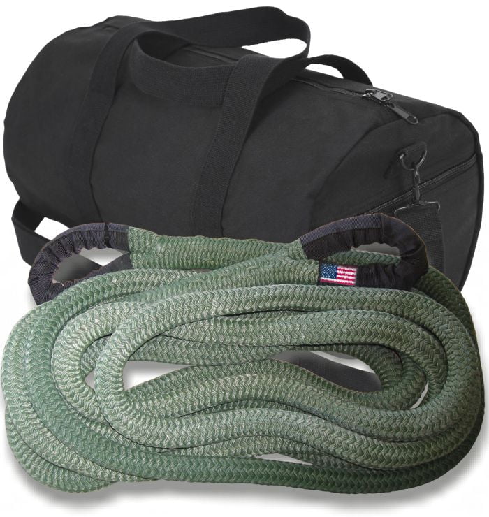 U.S. made "MILITARY GREEN" Safe-T-Line® Kinetic Recovery (Snatch) ROPE ...