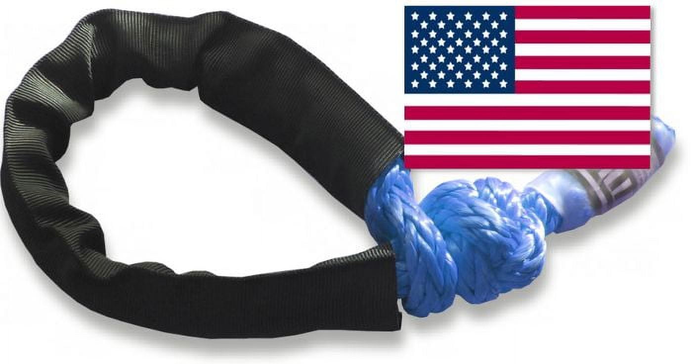 U.S. made Safe-T-Line® XD Soft Shackles 36,000 lb MBS "SAFETY BLUE ...