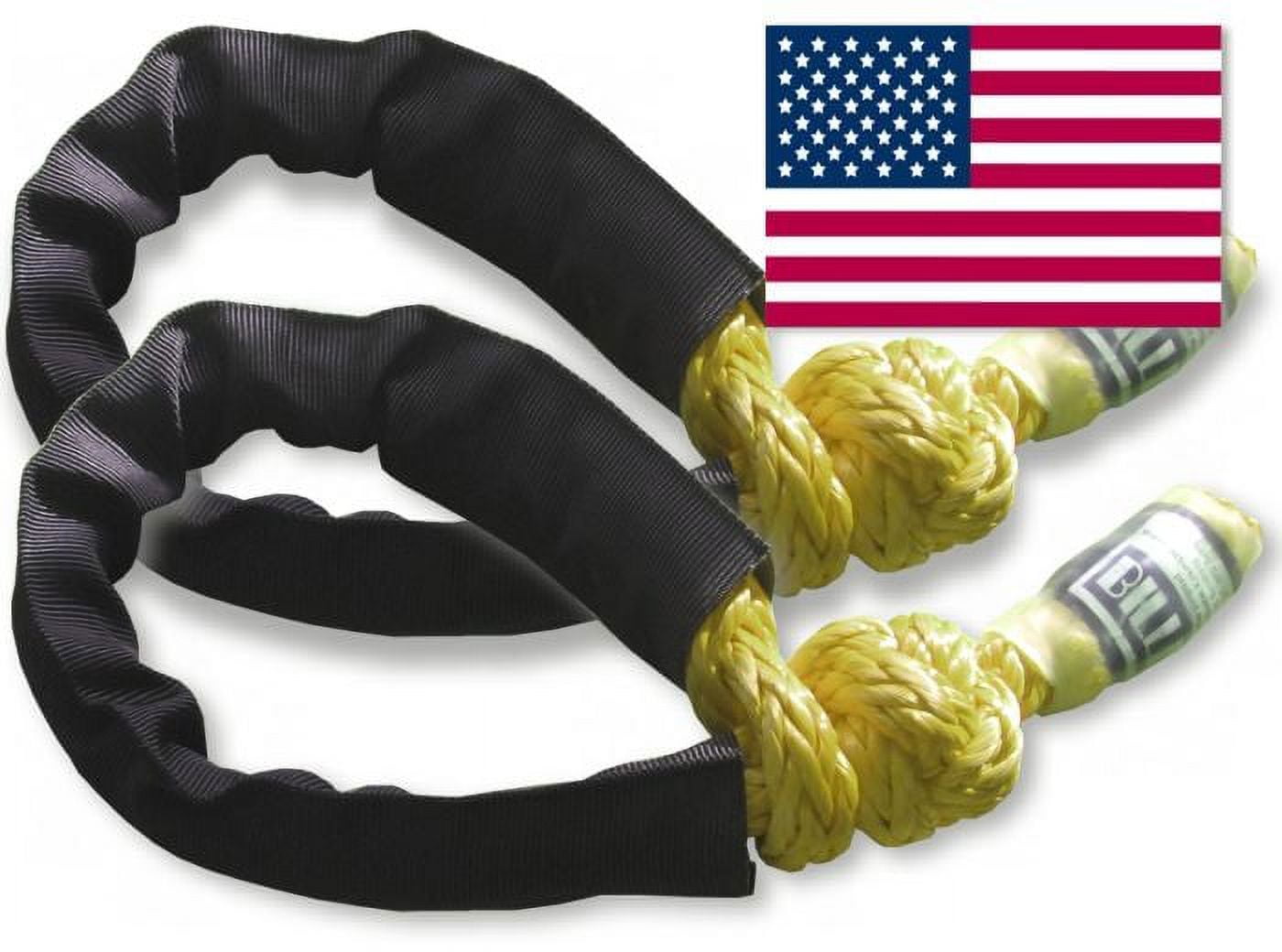 U.S. made Safe-T-Line® XD Soft Shackles 36,000 lb MBS "SAFETY YELLOW ...