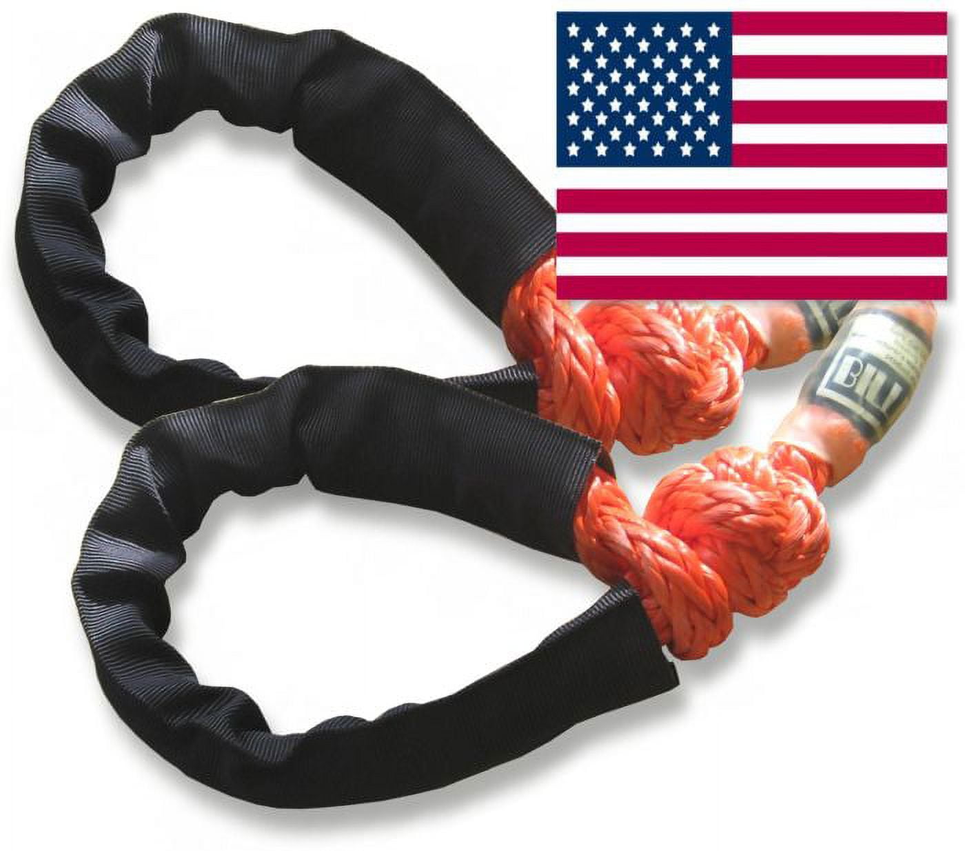 U.S. made Safe-T-Line® XD Soft Shackles 52,000 lb MBS "SAFETY ORANGE ...
