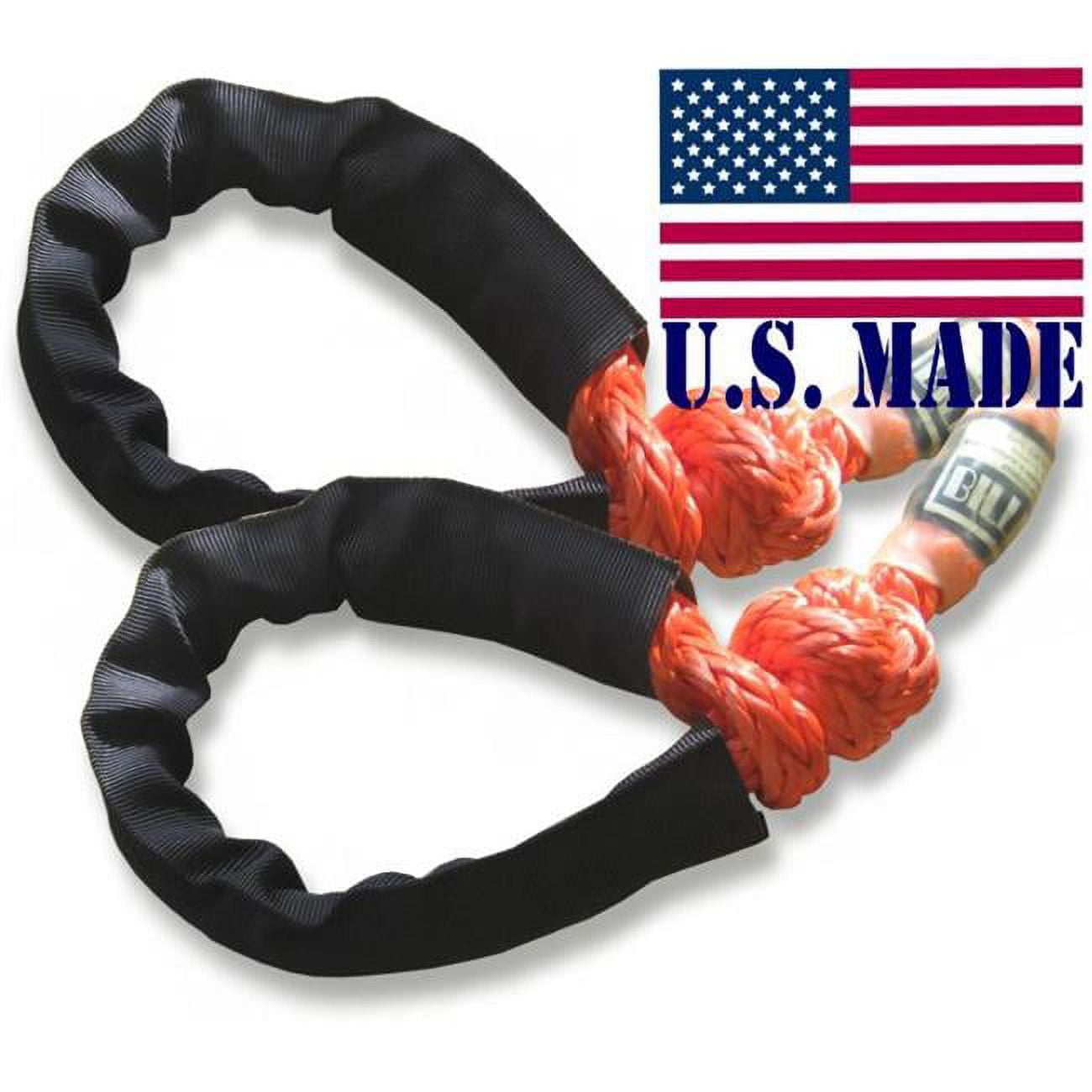 U.S. made Safe-T-Line- XD Soft Shackles in ''SAFETY ORANGE'' (PAIR ...