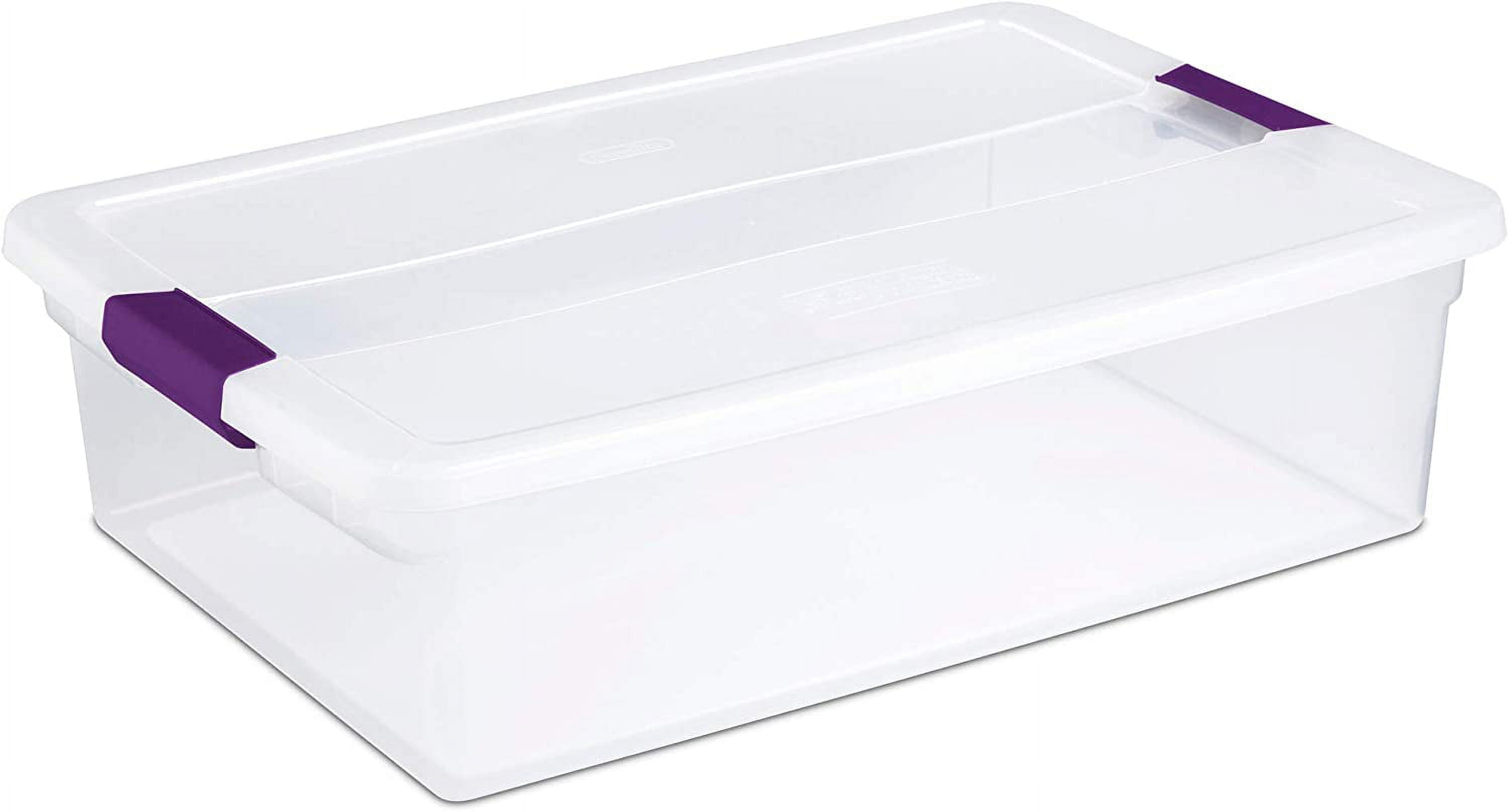 U-SHARE 32 Qt ClearView Latch Storage Box, Stackable Bin with Latching ...
