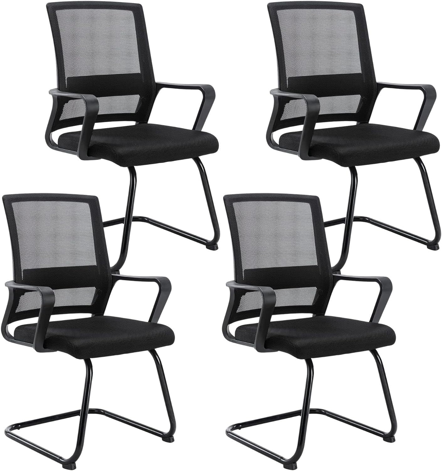 U-SHARE 4 Pack Office Guest Chairs & Reception Chairs, Set of 4 Heavy ...