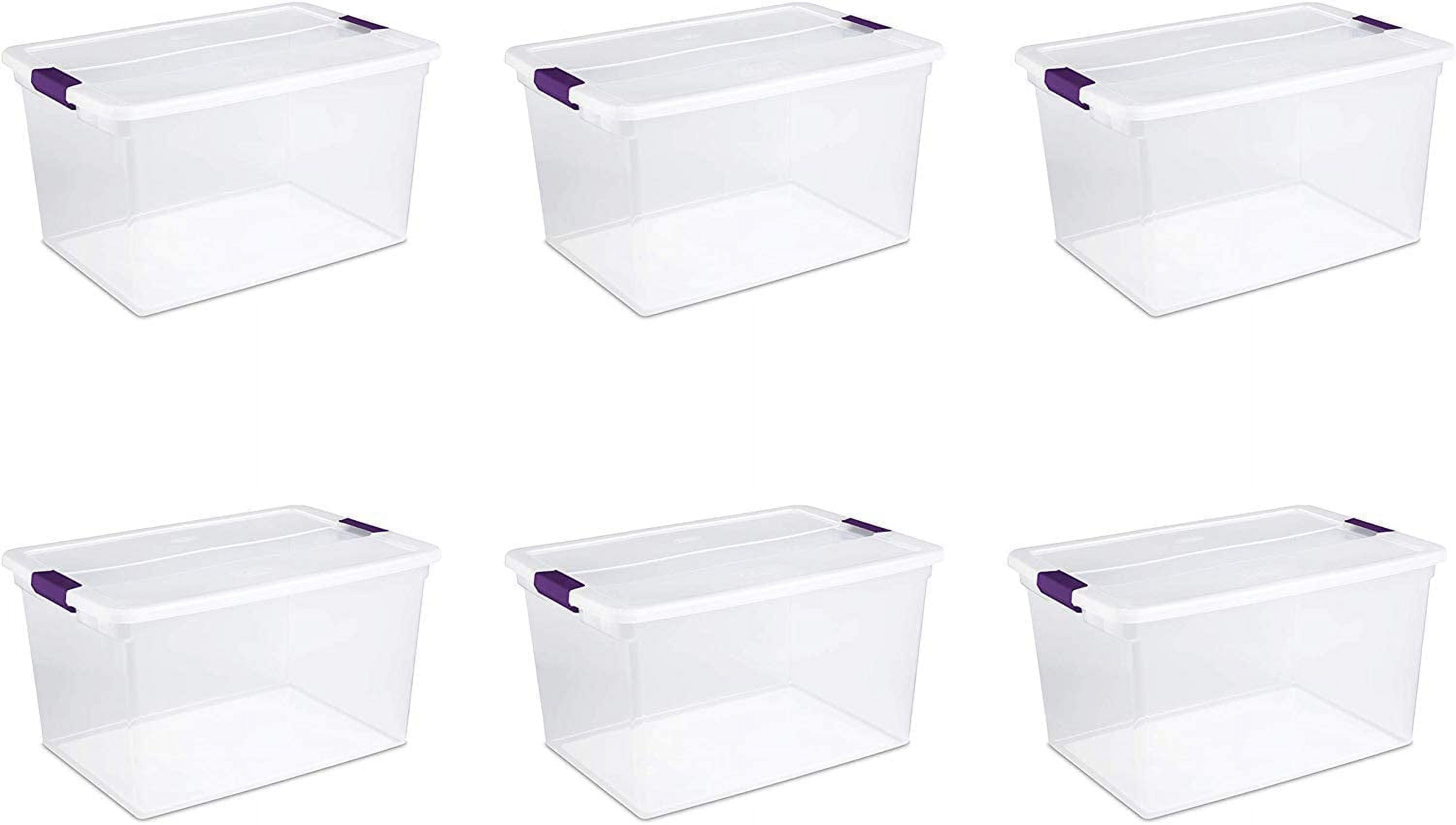 U-SHARE 66 Qt ClearView Latch Storage Box Stackable Bin with Latching ...