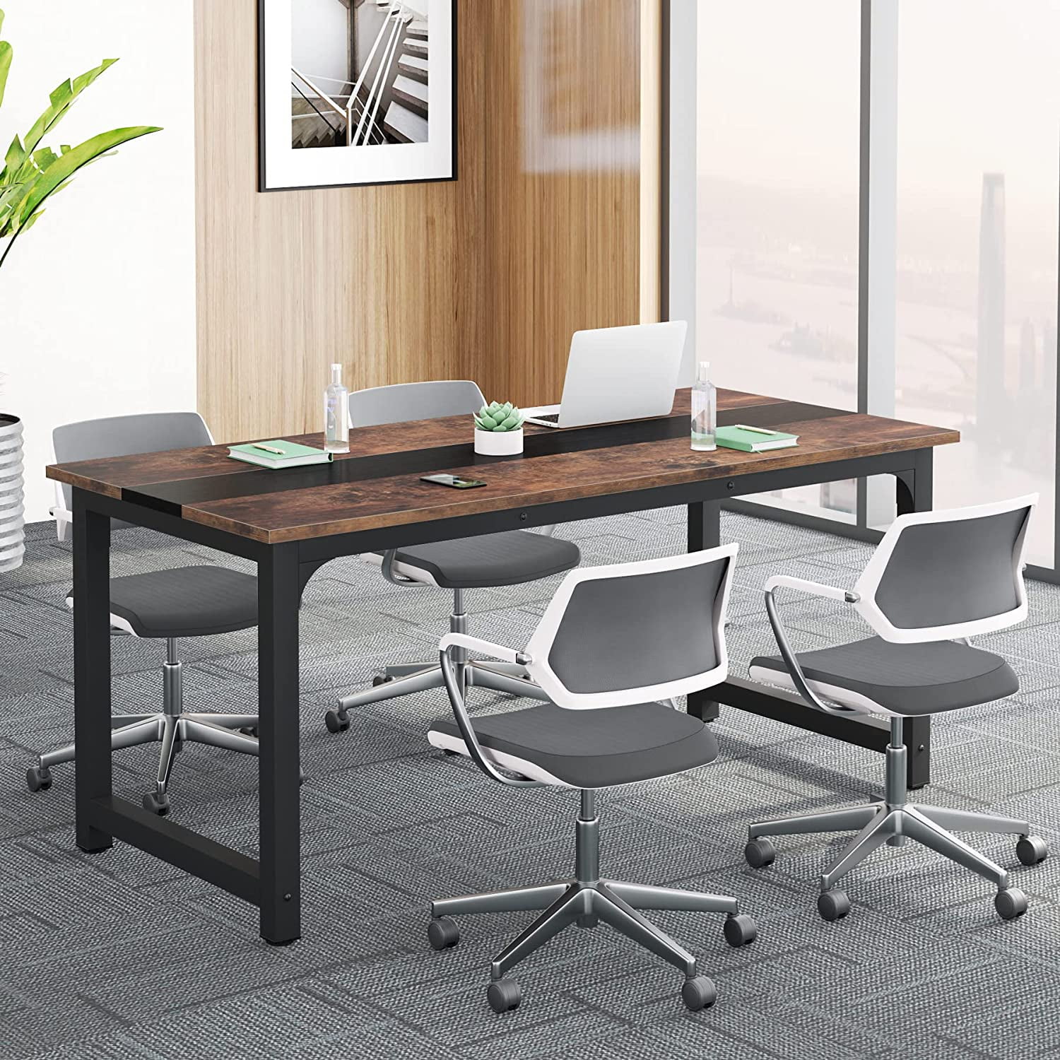 U-SHARE 6FT Conference Table, 70.86" W x 31.49" D Meeting Room Table ...