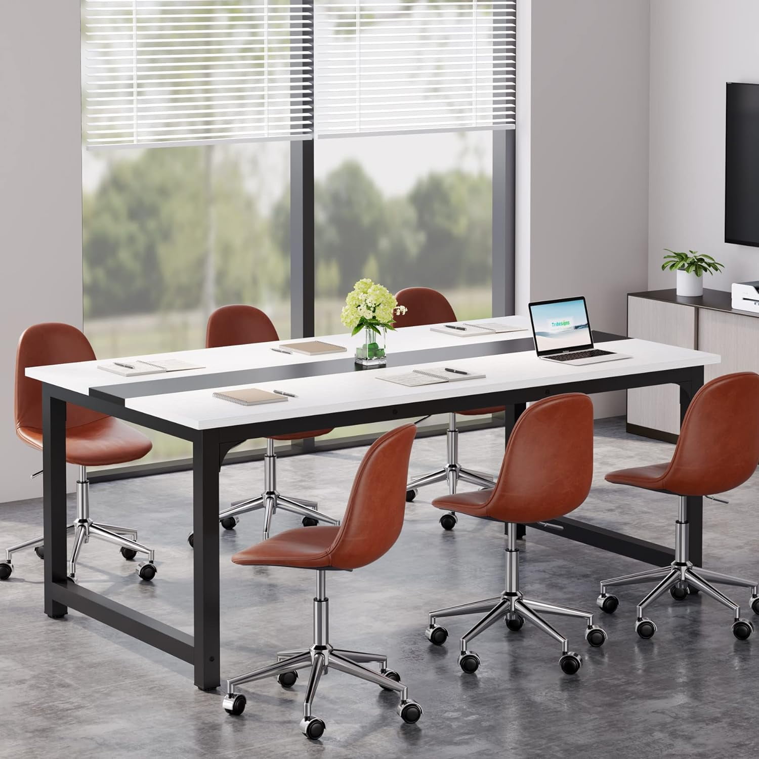 U-SHARE Conference Table, 6FT Meeting Seminar Table Rectangular Meeting ...