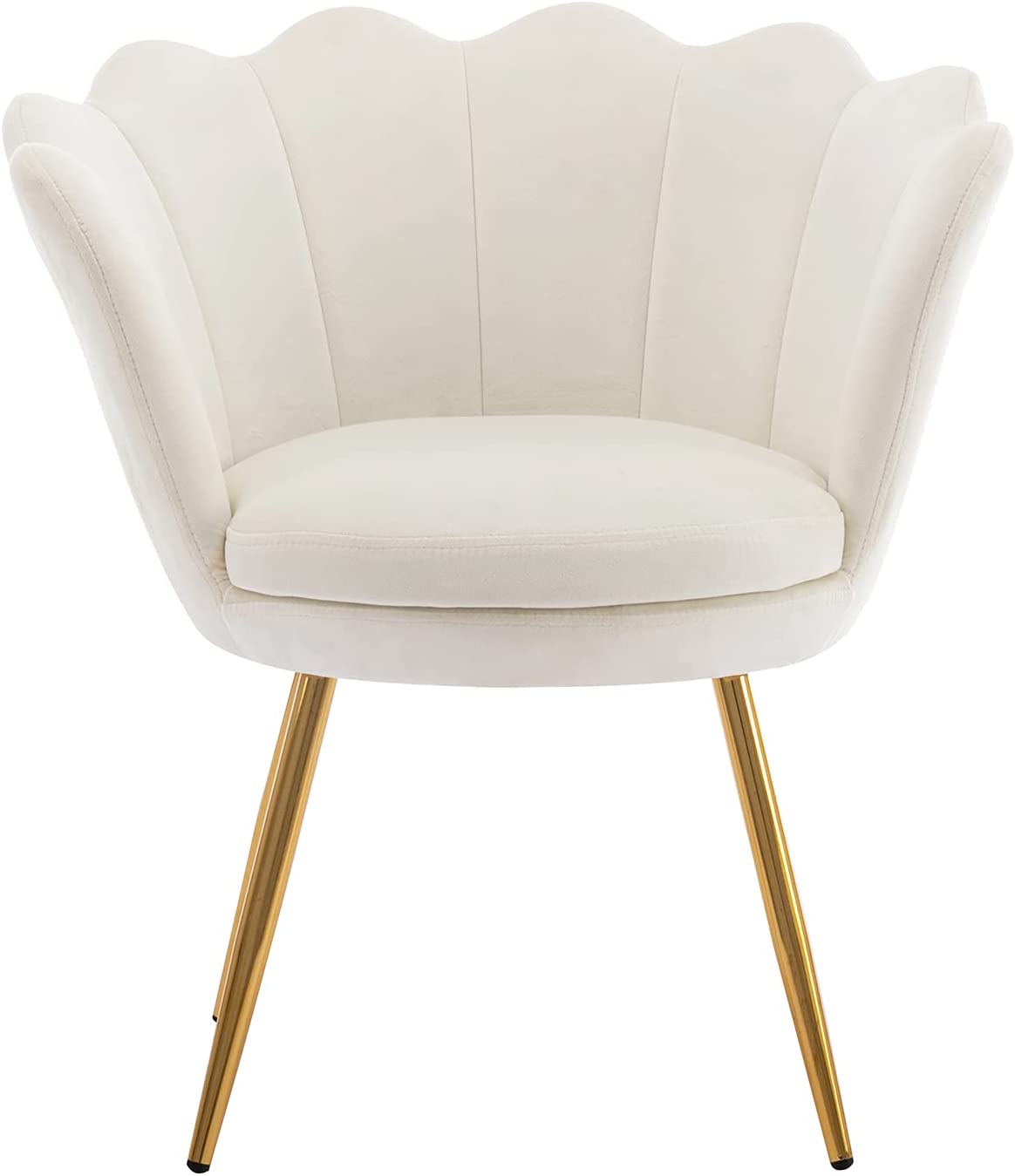 U-SHARE Small Accent Chair for Living Room, Velvet Gold Cute Vanity ...