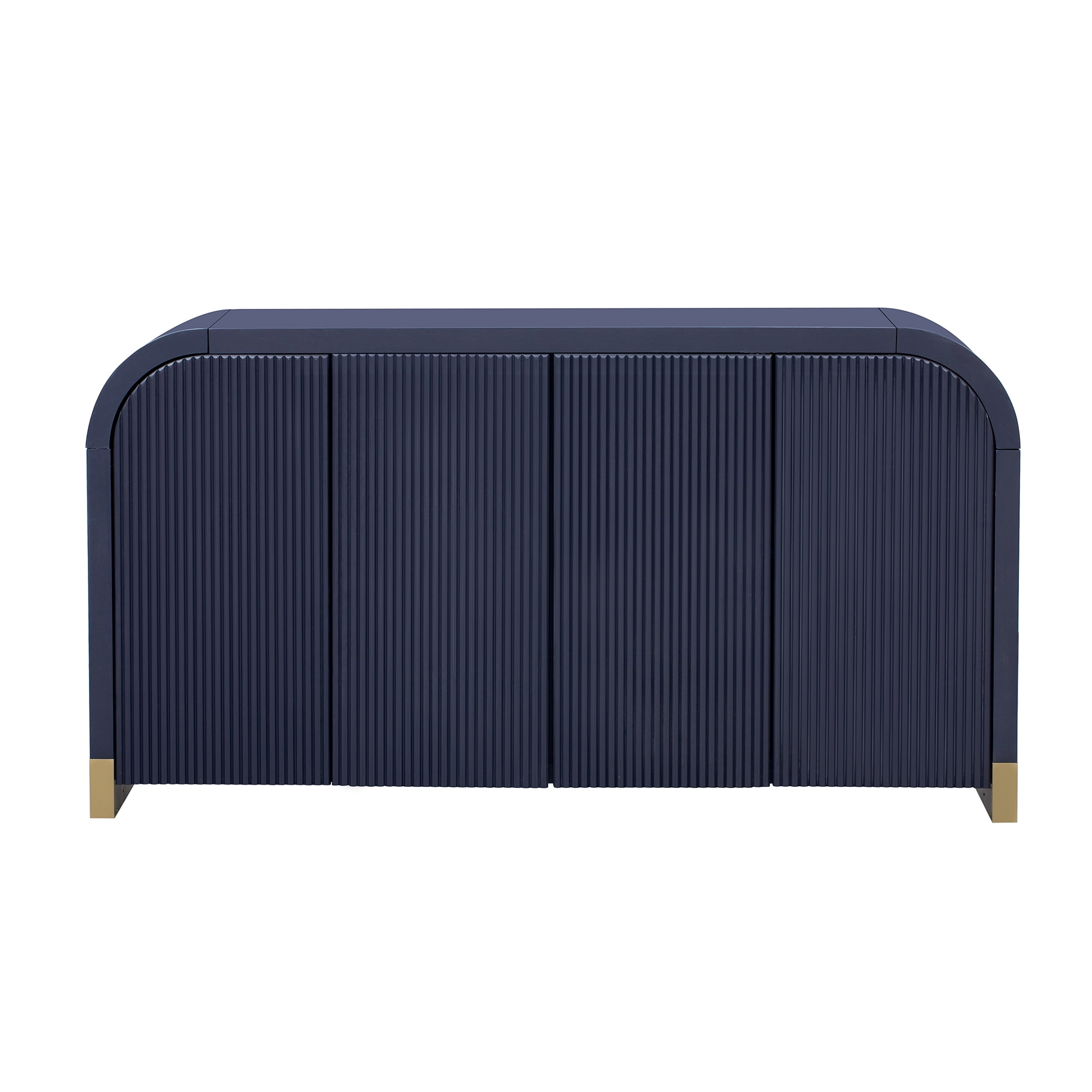 U_STYLE 4-door Curved Corner Design Wavy Door Panel Cabinet with ...
