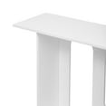 U_STYLE Modern and Curved Design Ash Veneer Console Table with Shelf ...
