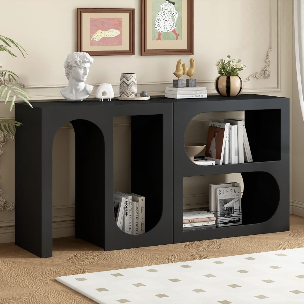 U_STYLE Modular Console Table with Customizable Design | Rect-Curve ...