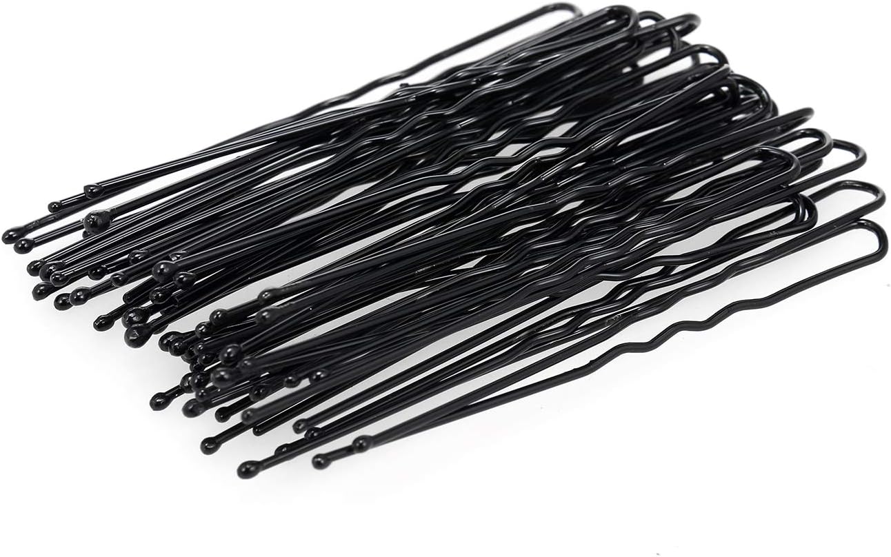 U-Shape Bobby Pins, 100Pcs Curly U-Shaped Hairpin Bun Hair Pins Metal ...