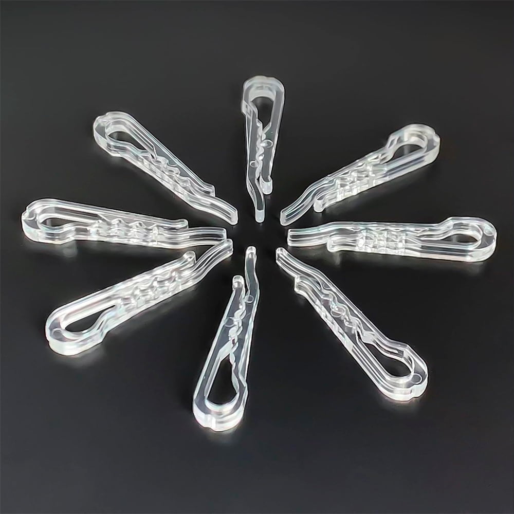 U-Shape Clear Alligator Clips,Plastic Folding Clip with Teeth,Clothes ...