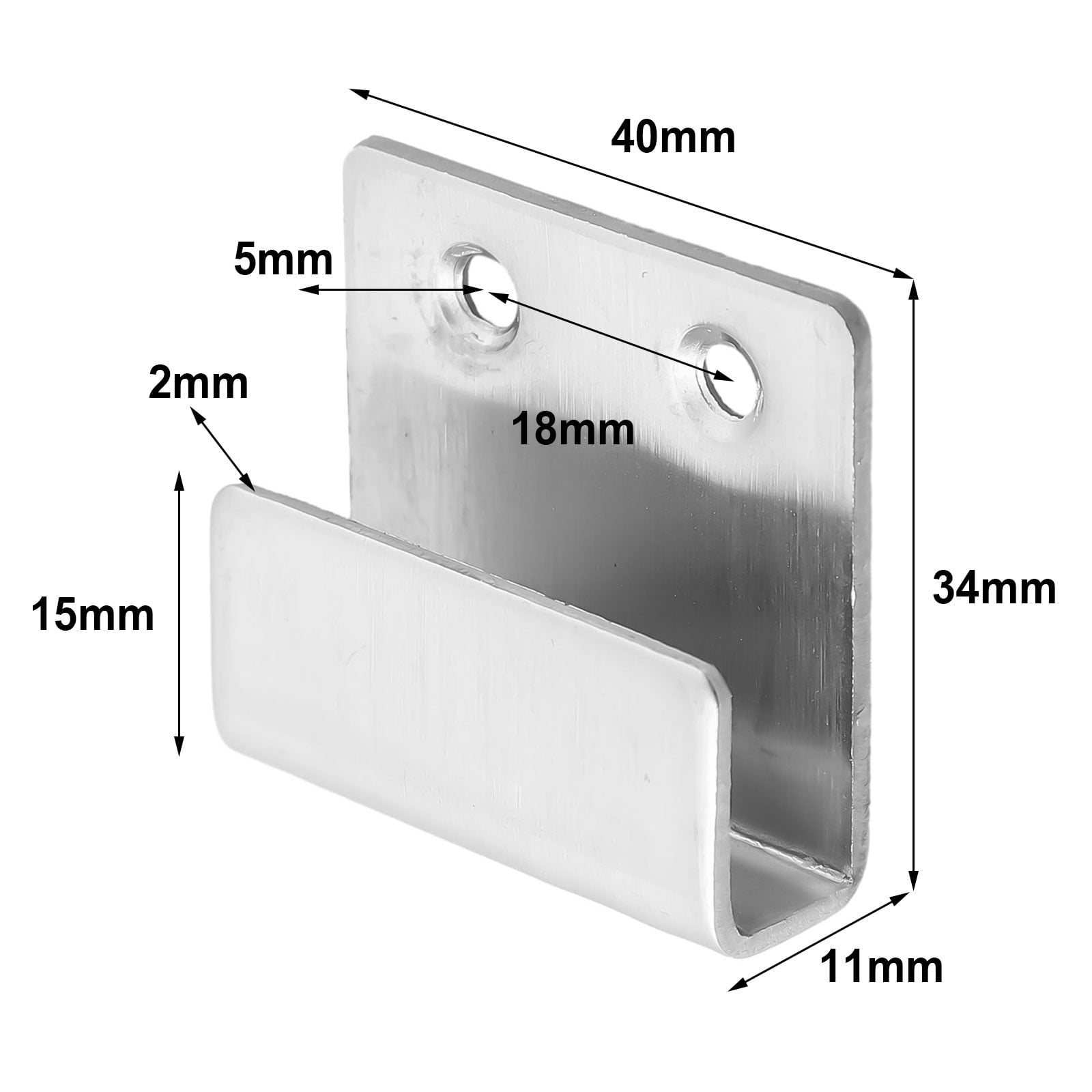U-Shape Corner Brackets Silver Stainless Steel Hanging Hook - Walmart.com
