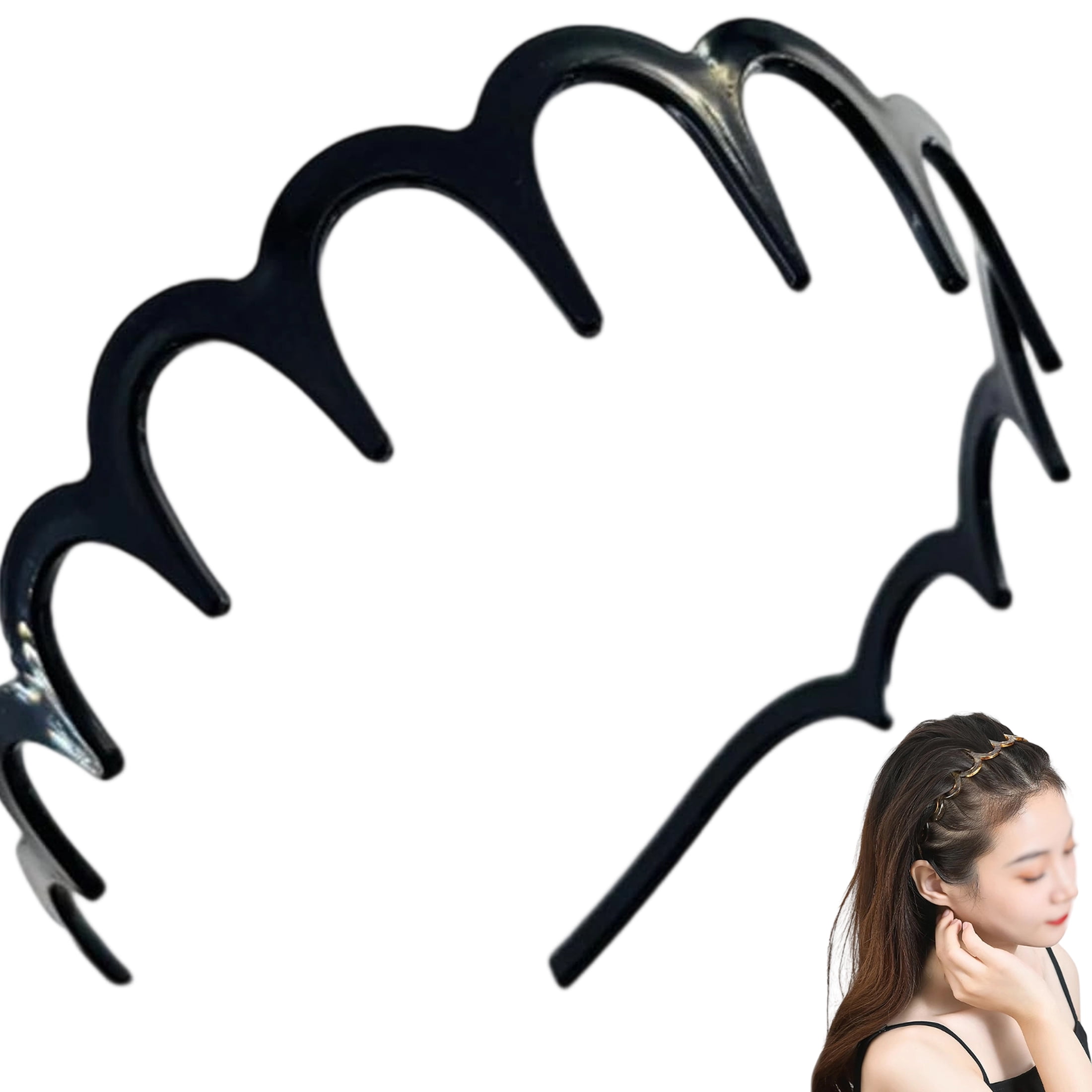 U Shape Fashion Tooth Hair Comb Headband, High Cranium Head Bands for ...