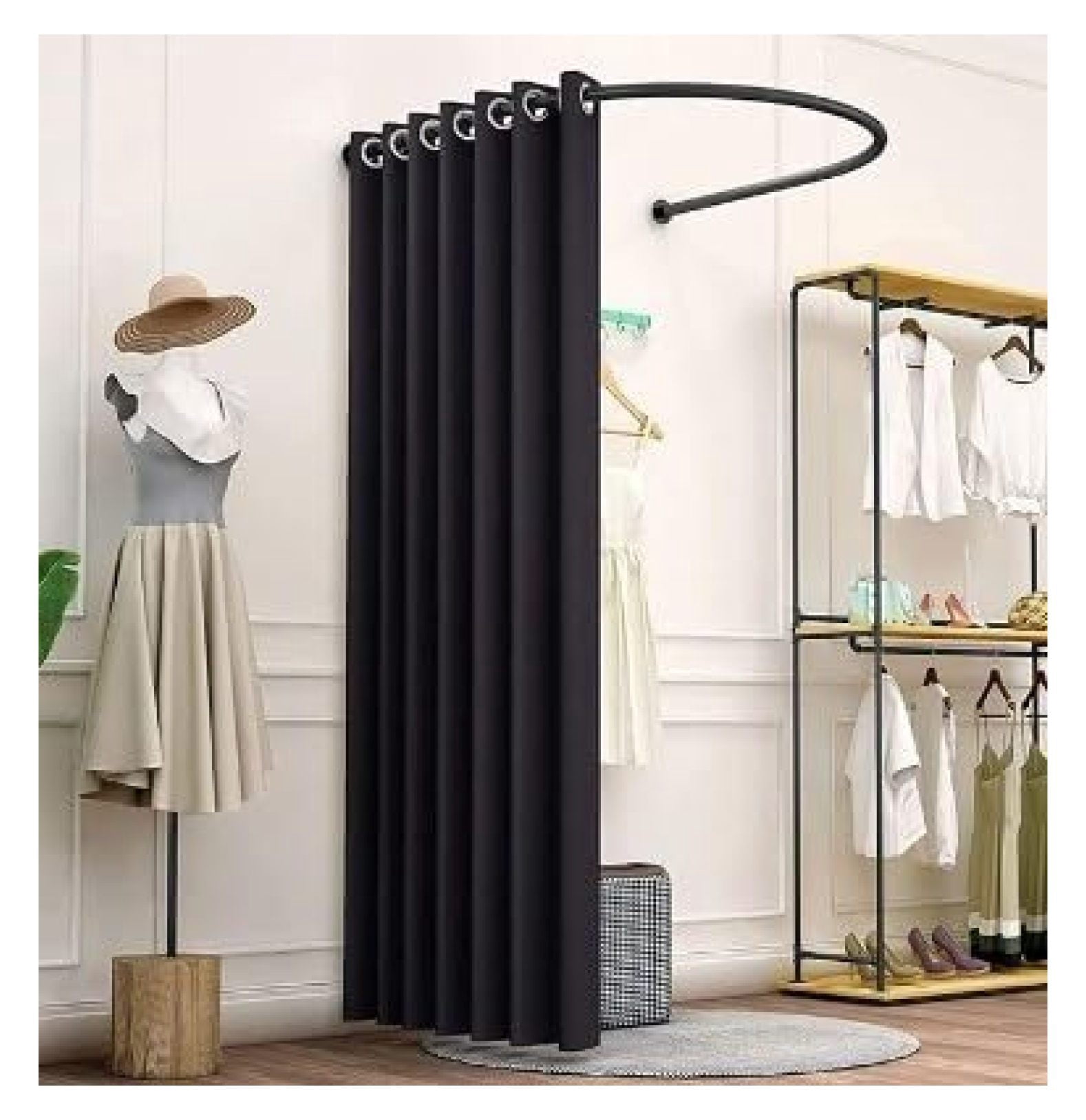 U-Shape Fitting Room for Boutiques, Portable Clothing Store Changing ...