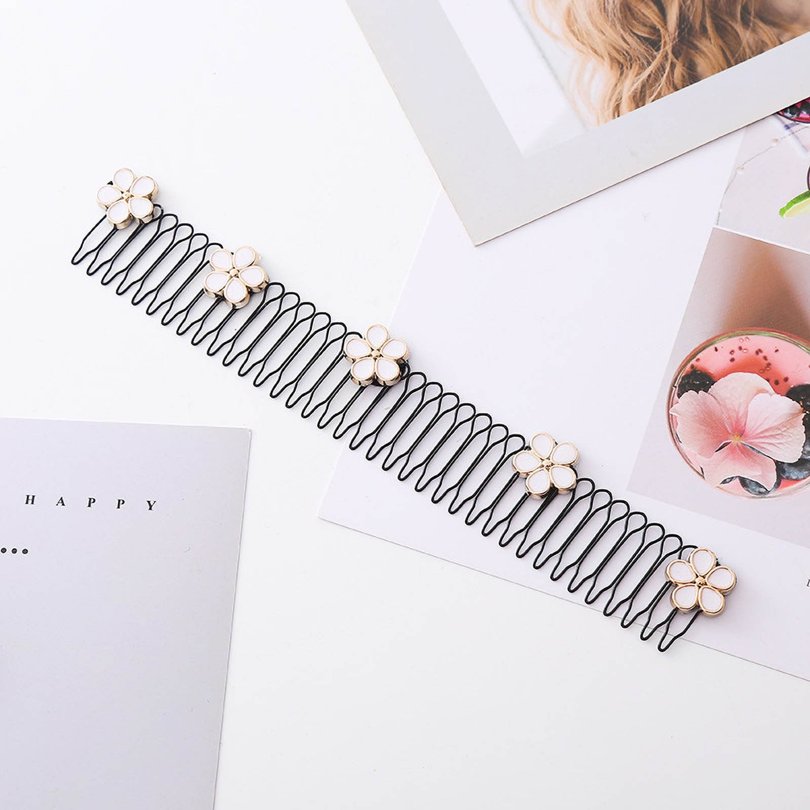 U Shape Hair Finishing Fixer Wavy Comb U Pin Hair Clip Combs Metal Wire ...