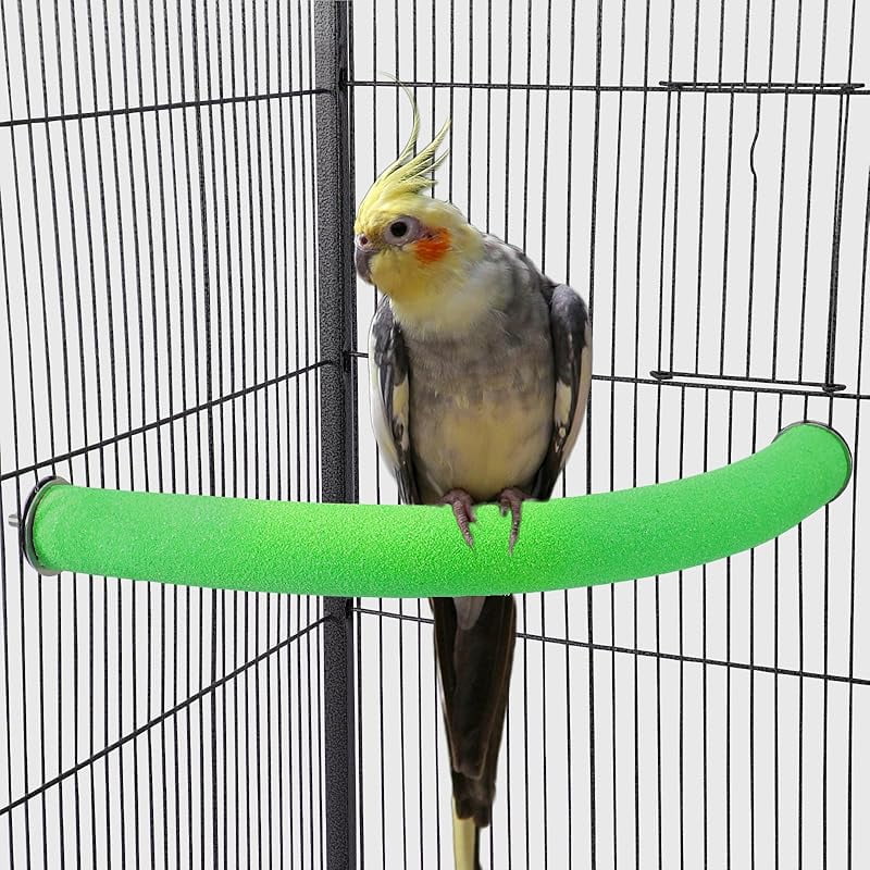 U Shape Parrot Perch Stand Toy Bird Platform Sand Paw Grinding Clean Stick Exercise Conure ...