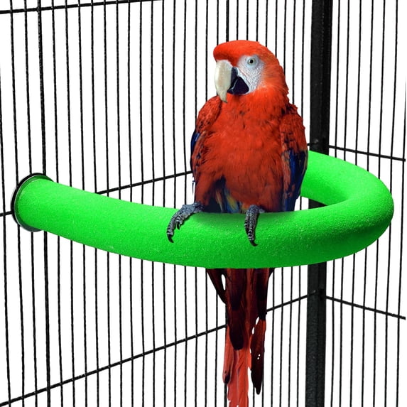U Shape Parrot Perch Stand Toy Bird Platform Sand Paw Grinding Clean ...