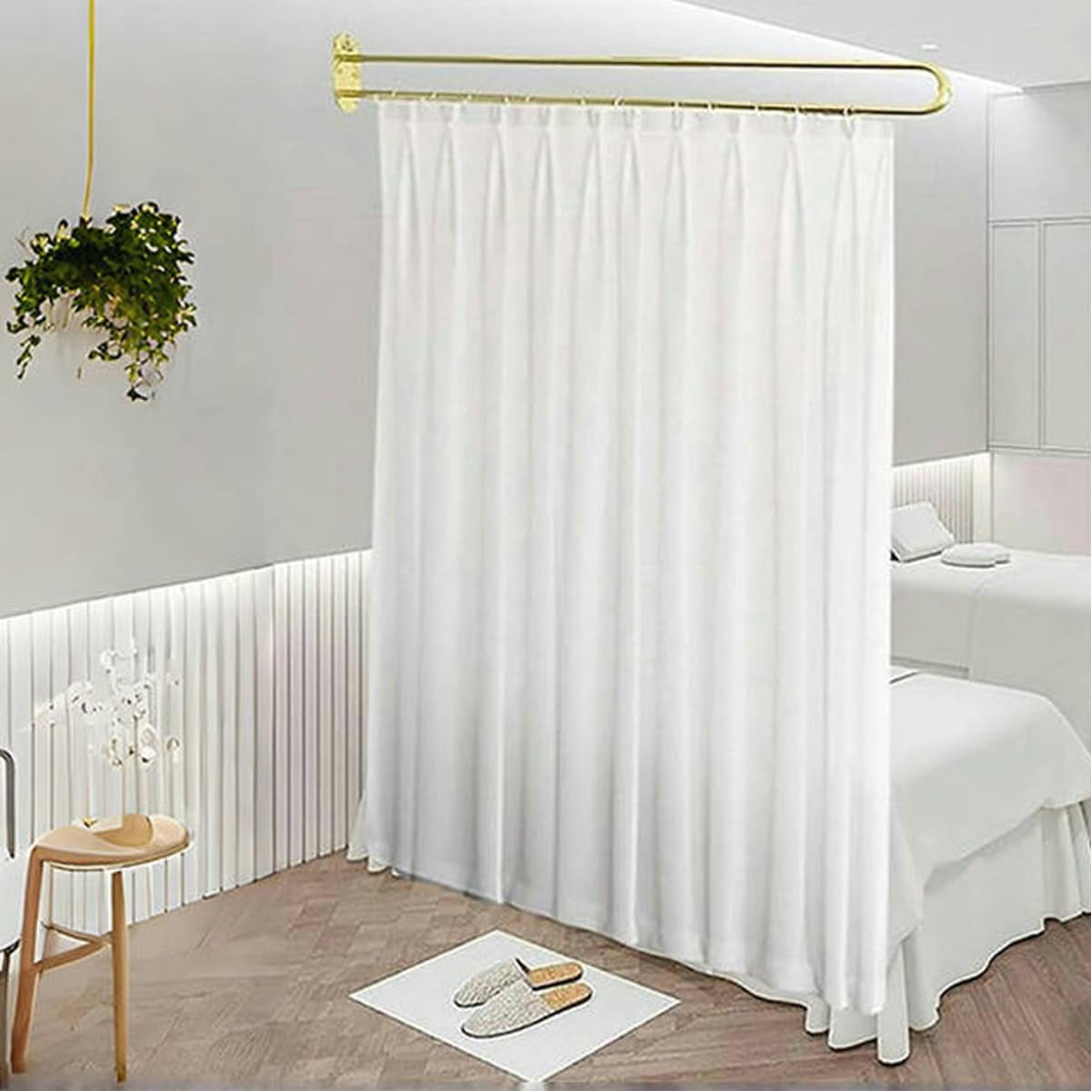 U-Shape Privacy Partition Curtains for Room Divider Partitions with ...