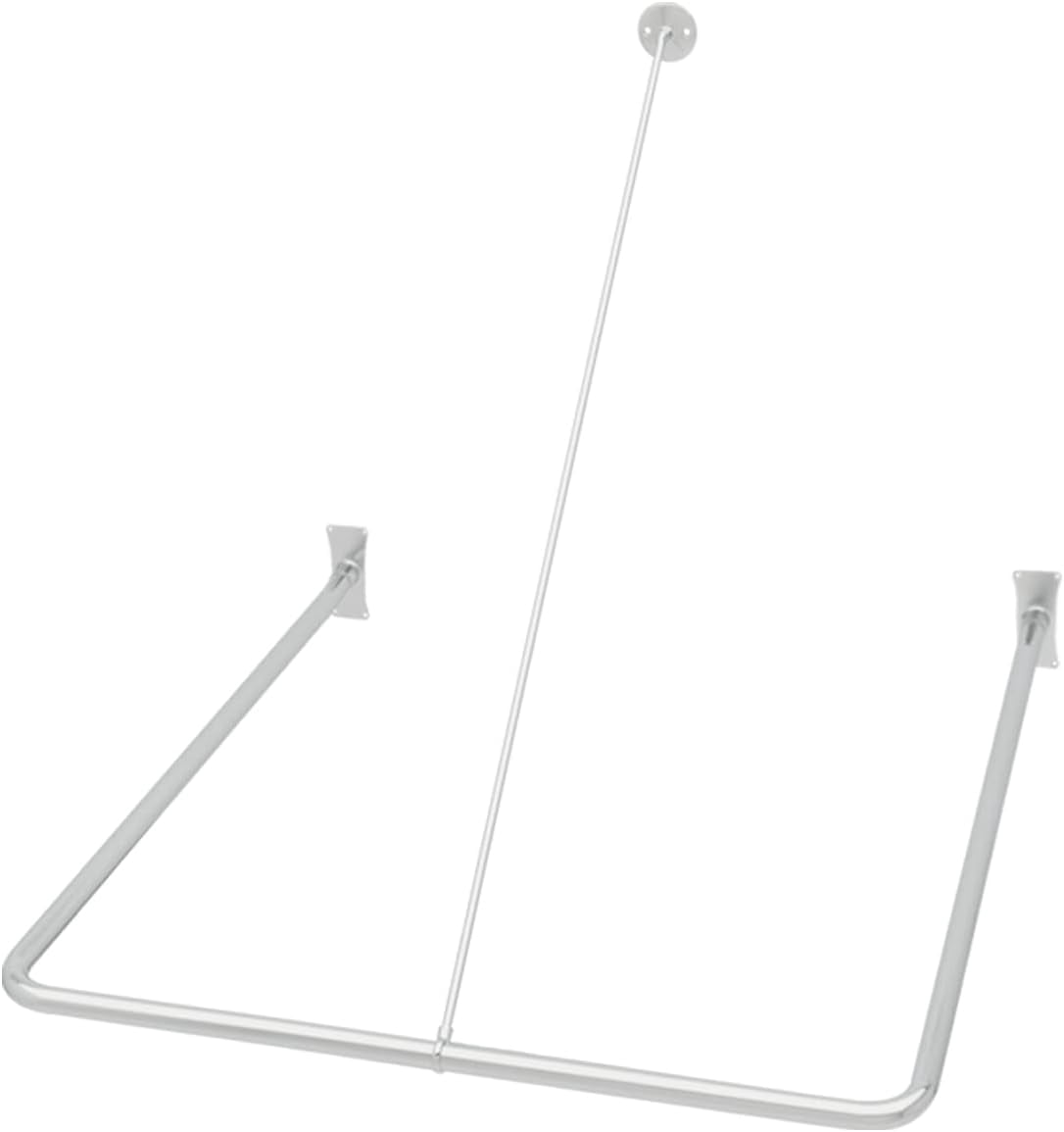 U Shape Shower Curtain Rod Never Stainless Finish - Walmart.com