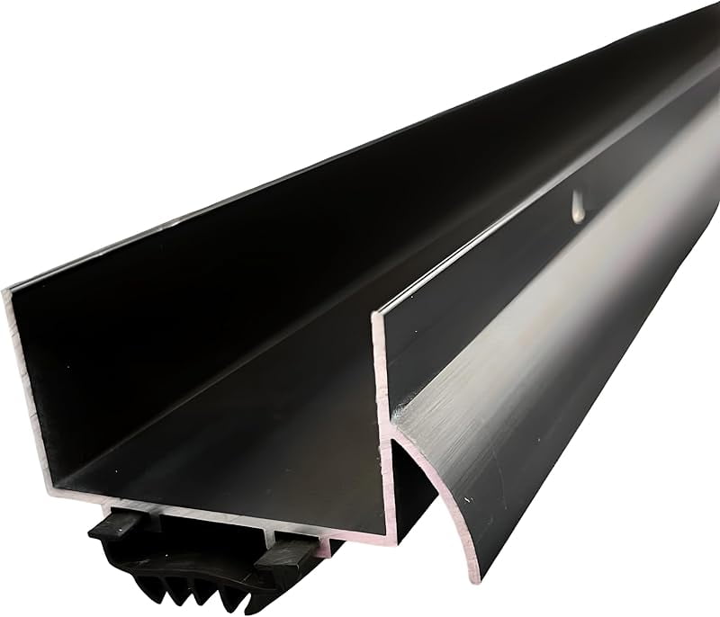 U Shaped Aluminum Door Bottom Sweep with Drip Cap, Weather Stripping ...