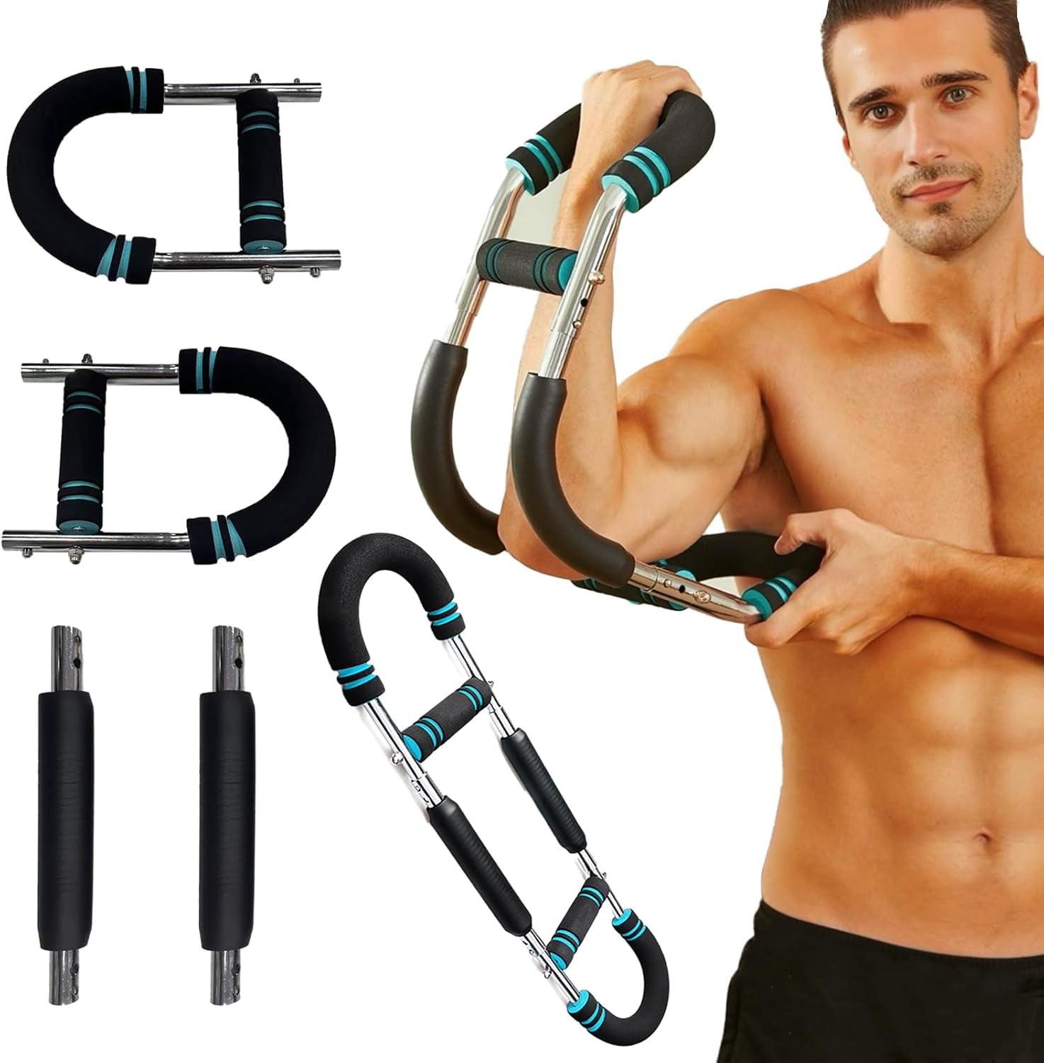 U-Shaped Arm Exerciser Bicep Blaster - Chest Workout Equipment Tricep ...