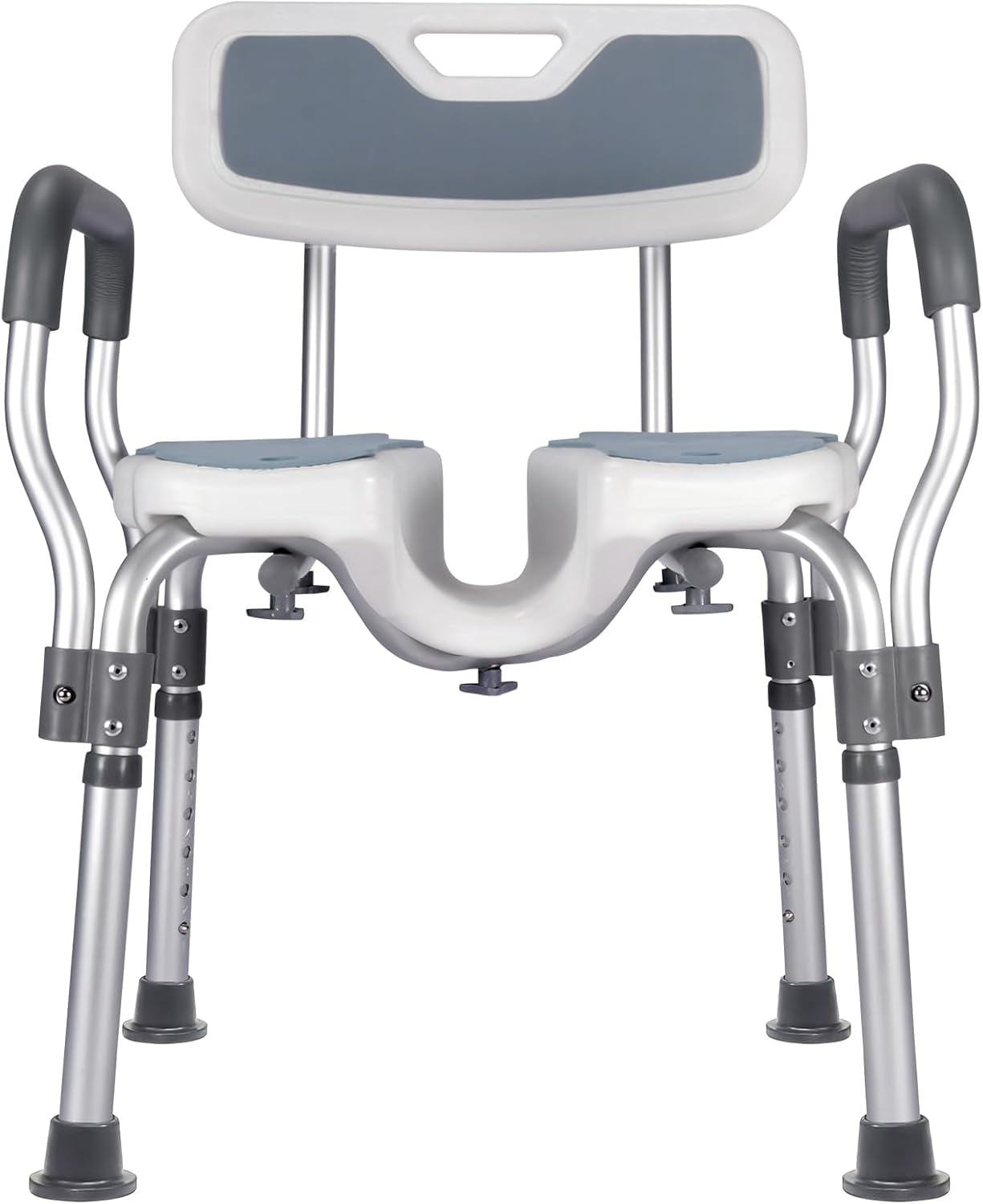 U-Shaped Bath Chair with Armrests & Backrests - Heavy-Duty Portable ...