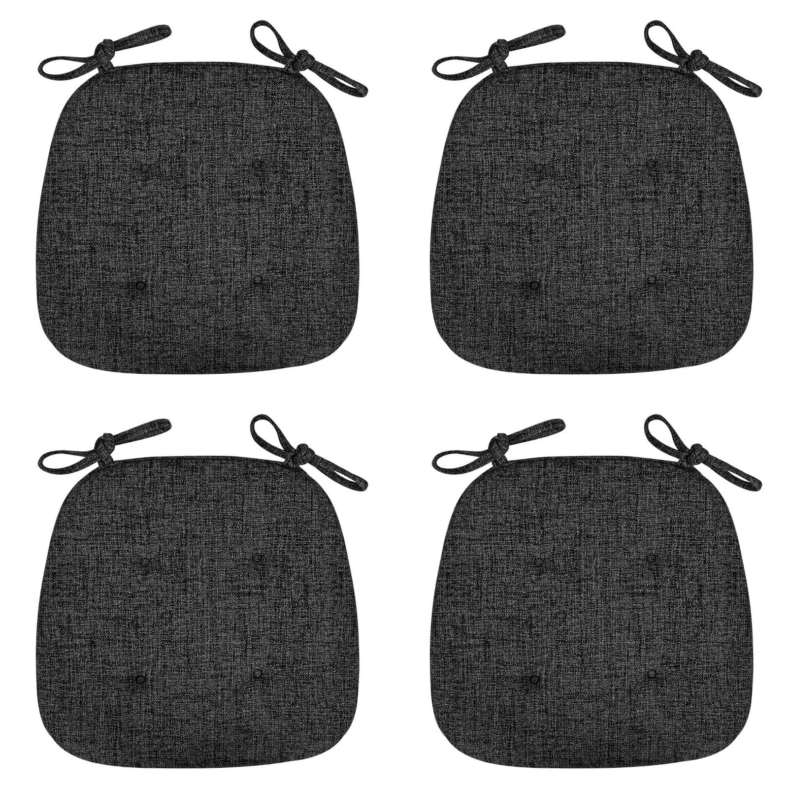 U-Shaped Chair Cushions for Dining Chairs with Ties, 16.93 x 16.93 Inch ...